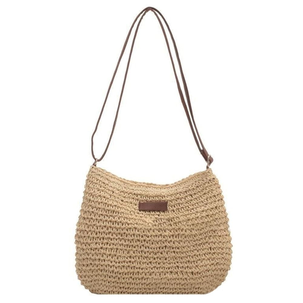 Side Handbags Women Straw Knitted Purses Handbag Beach Bag Shoulder ...