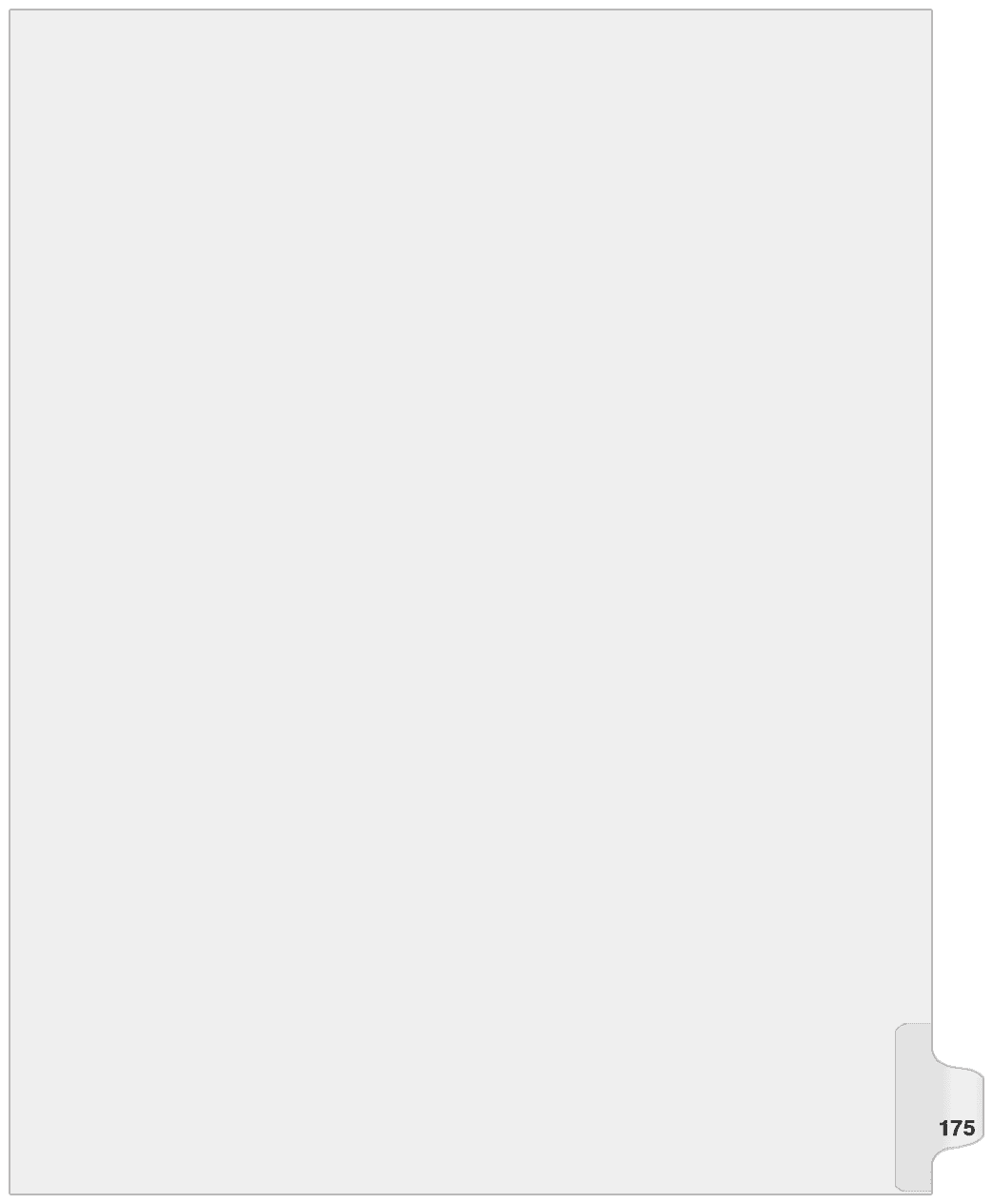 Side Individual Number Tabs- Number 175 (25-pack) - Walmart.com
