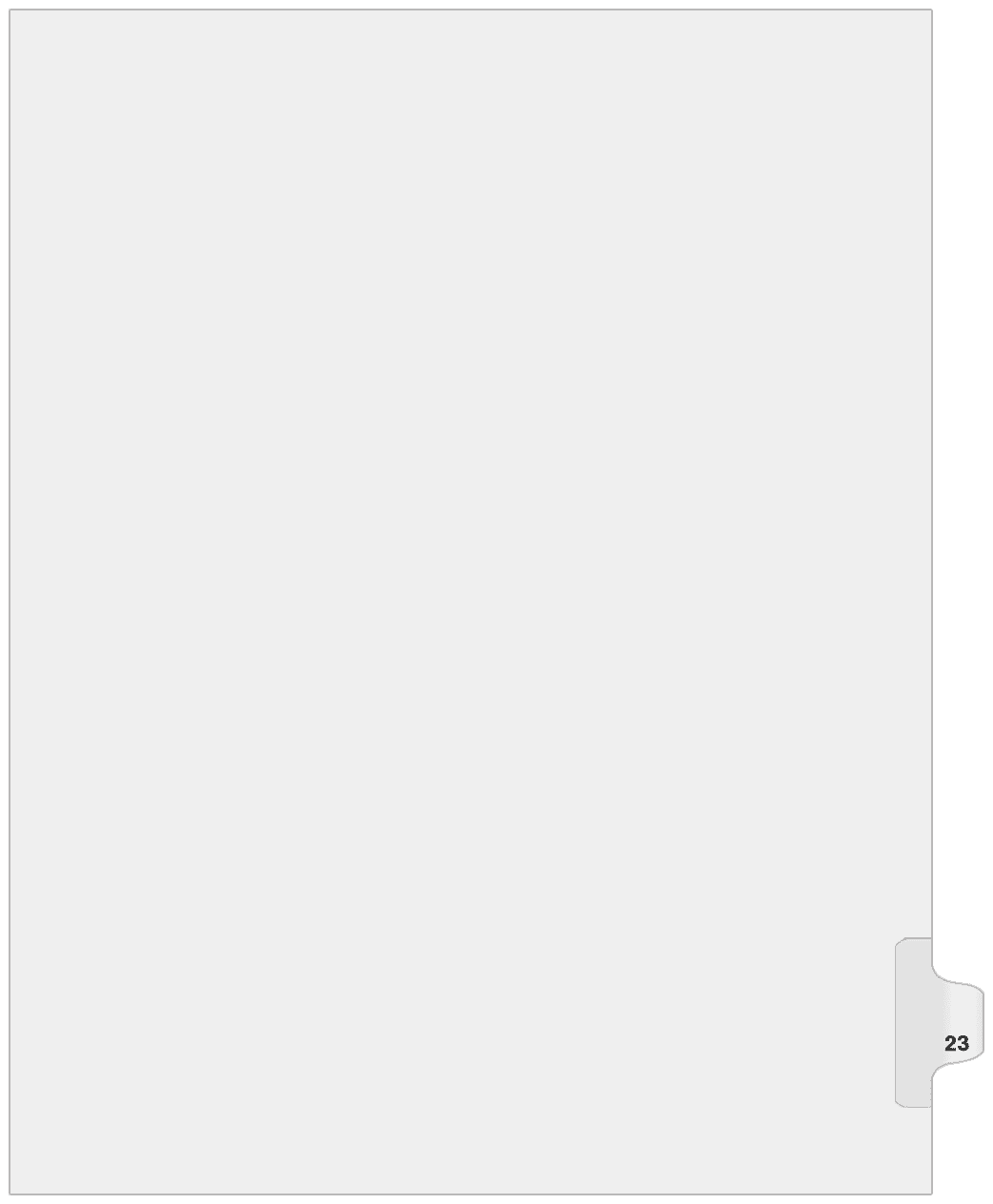 Side Individual Number Tabs- Number 23 (25-pack) - Walmart.com
