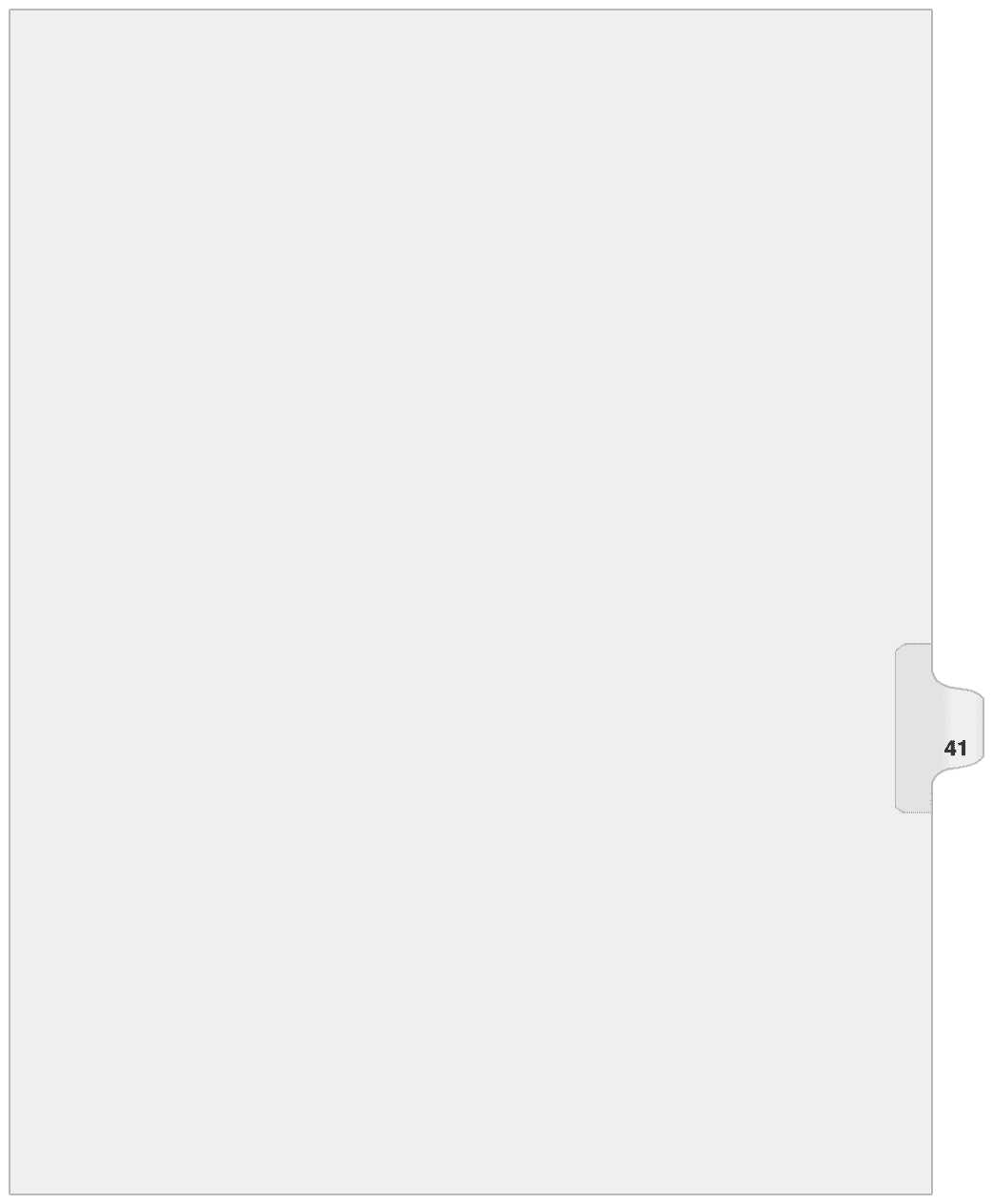 Side Individual Number Tabs- Number 41 (25-pack) - Walmart.com