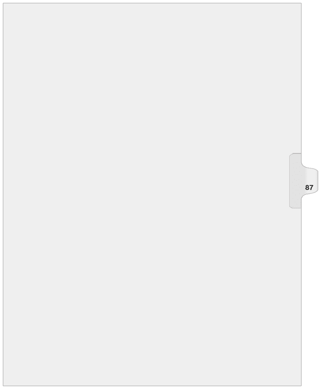 Side Individual Number Tabs- Number 87 (25-pack) - Walmart.com