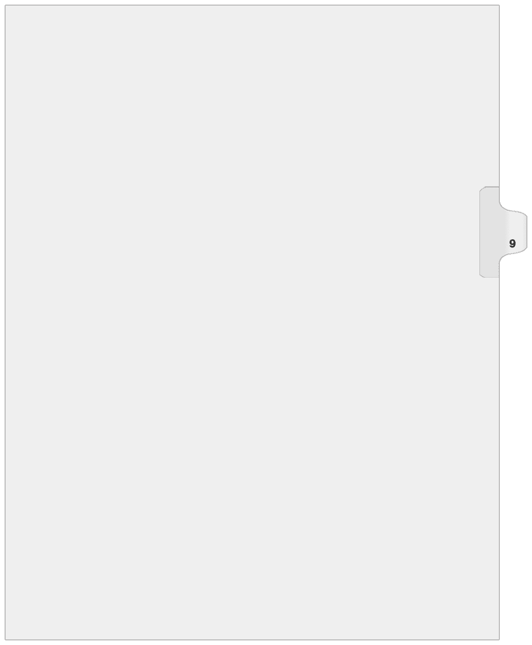 Side Individual Number Tabs- Number 9 (25-pack) - Walmart.com