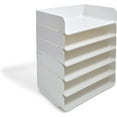 Side Load Stackable Plastic Letter Tray, White, 12/Carton (TR55330VS) - Walmart.com