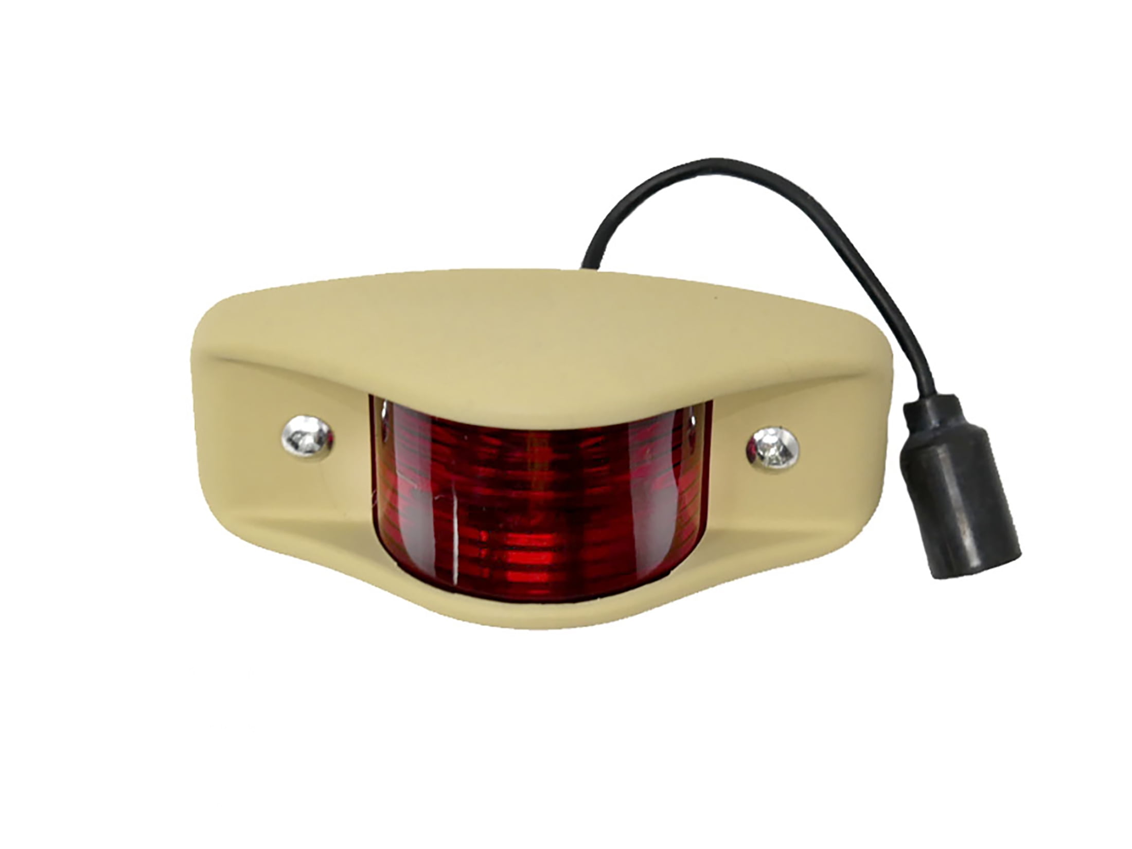 Side Marker Clearance Light, 24v Tan Body Red Lens, LED, for Military ...