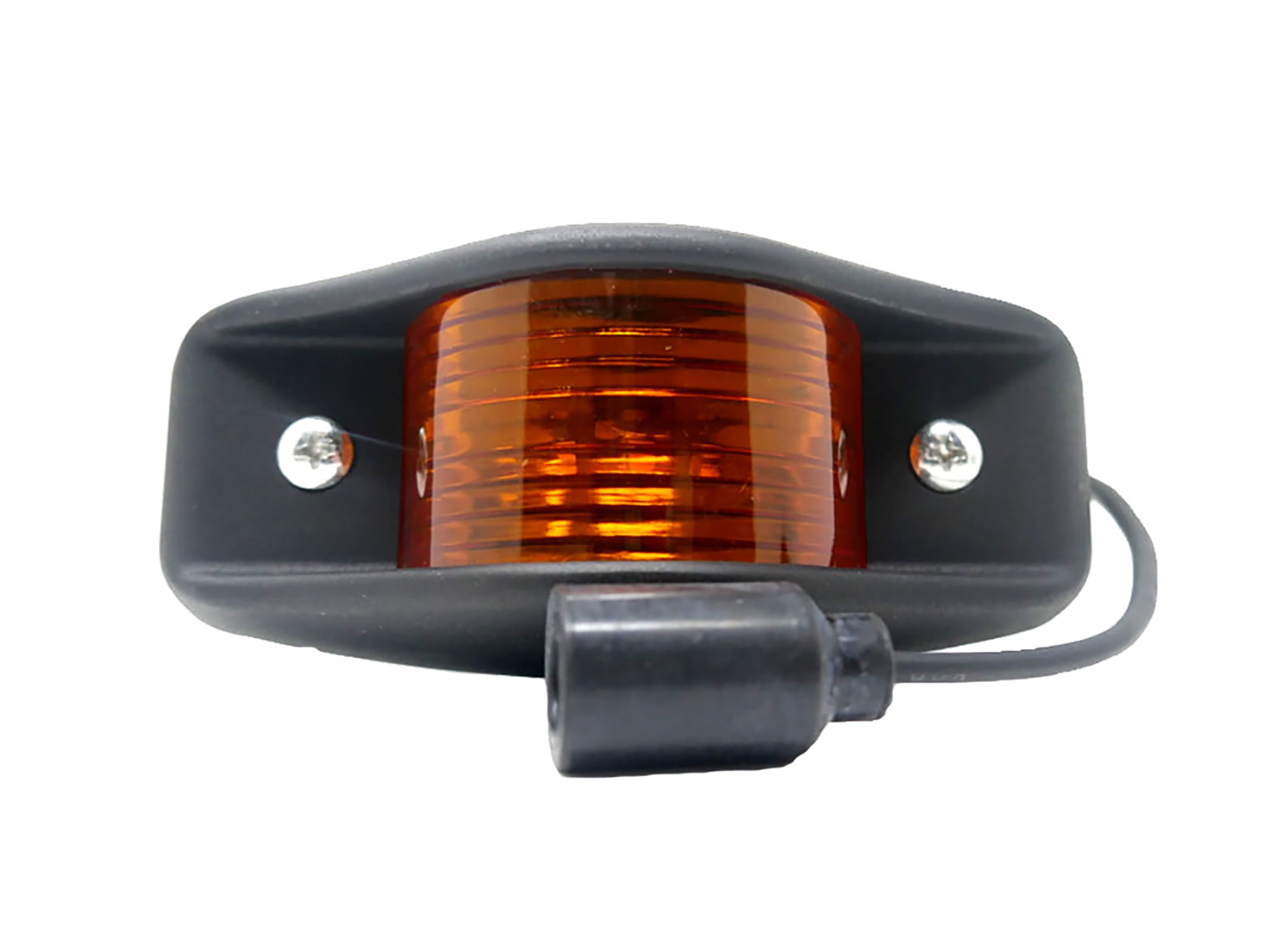 Side Marker Clearance Light Black Housing + Amber Lens- 24v LED ...