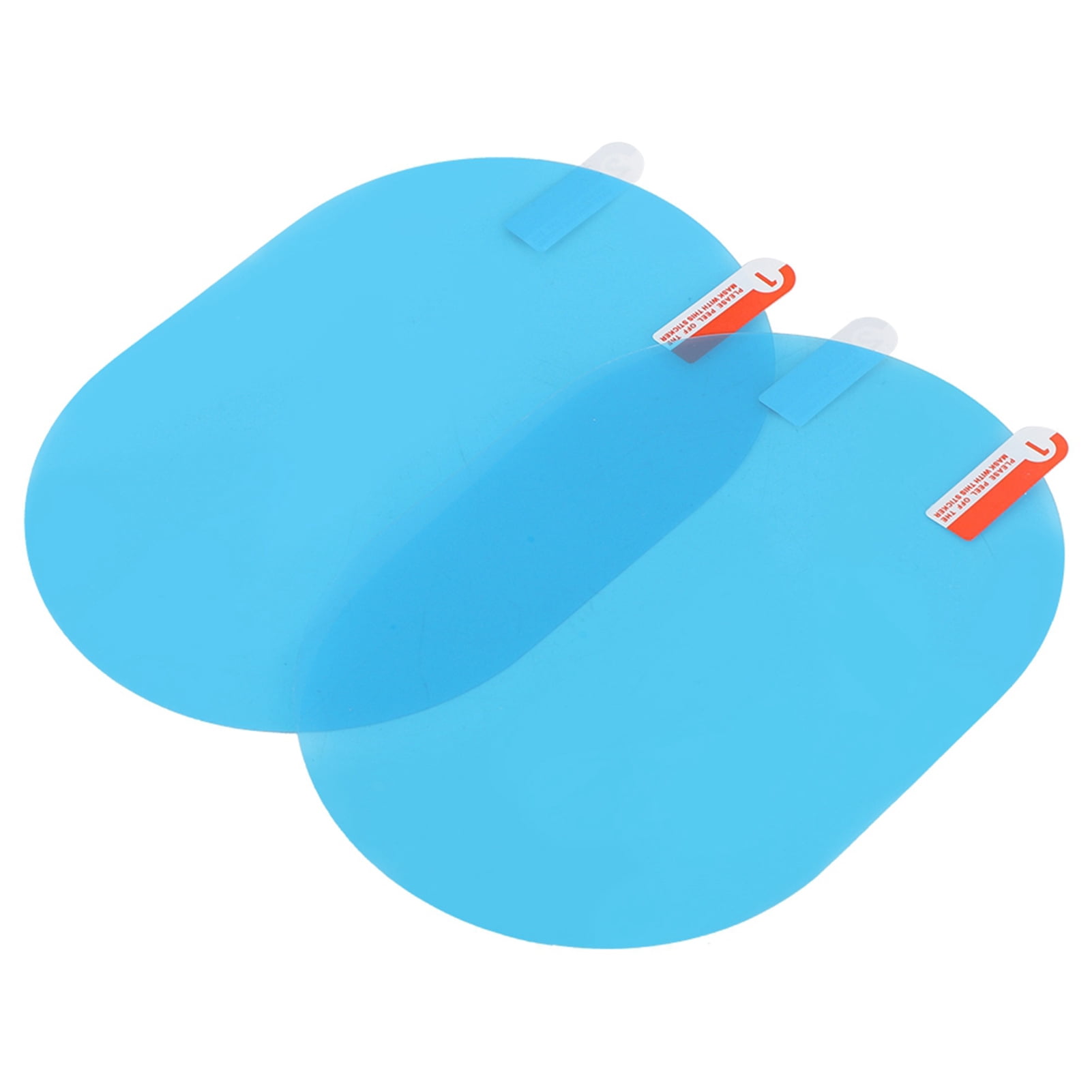 Side Mirror Film, Rainproof Sticker Blue Side Mirror Rain Guard Oval ...