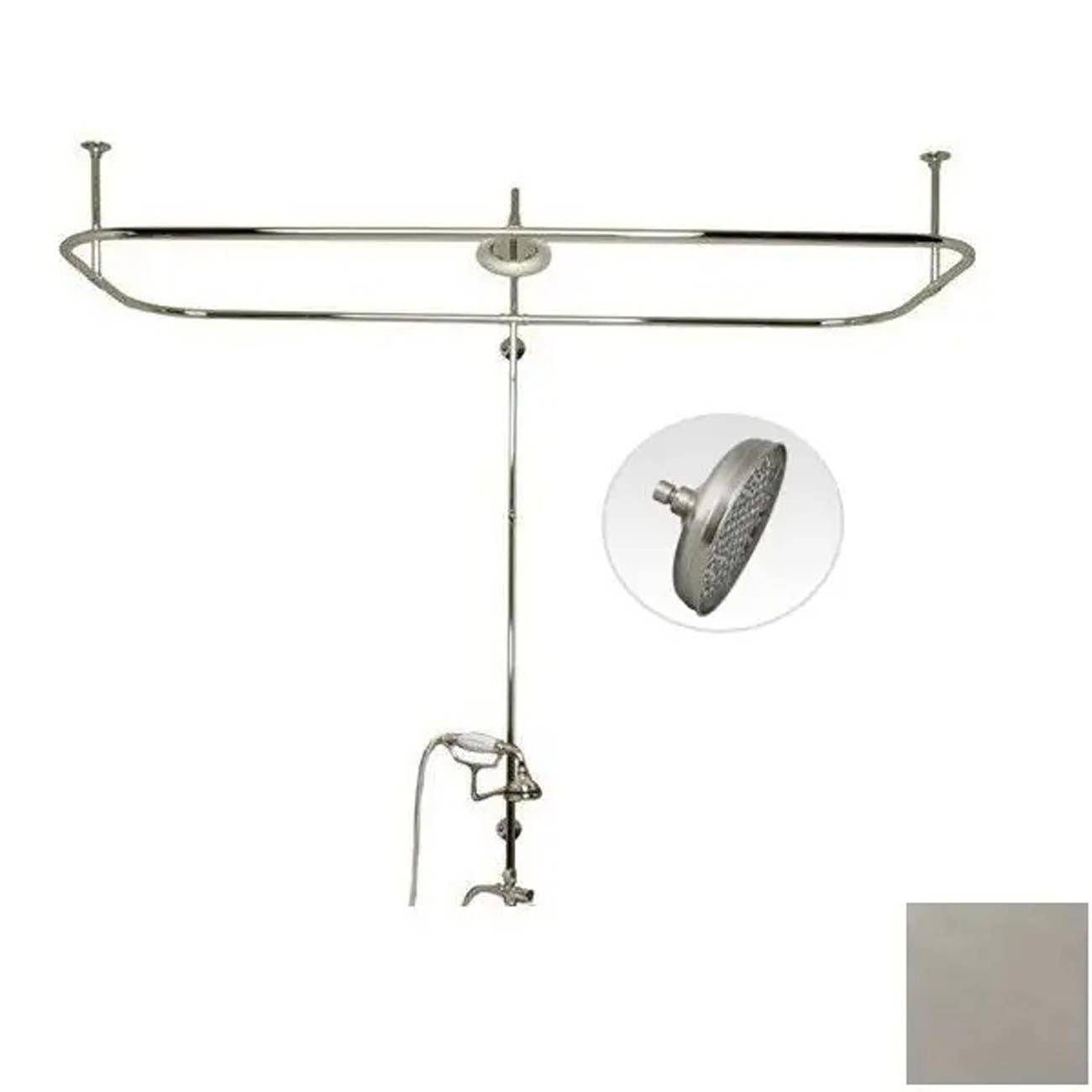 Side Mount Shower Conversion Kit with Handshower Cradle & Rain Shower ...