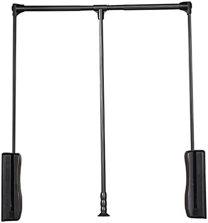 Side Mounted Pull Down Closet Rod Heavy Duty Adjustable 21-47 Inch ...