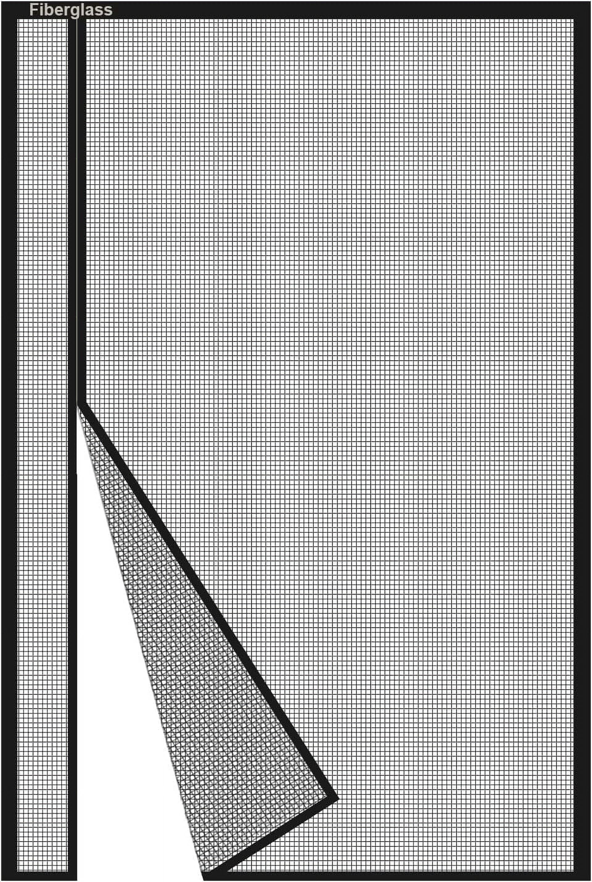 Side Opening Magnetic Screen Door in Fiberglass, Fit Door Opening Size 56"x86", Screen Size 58 ...