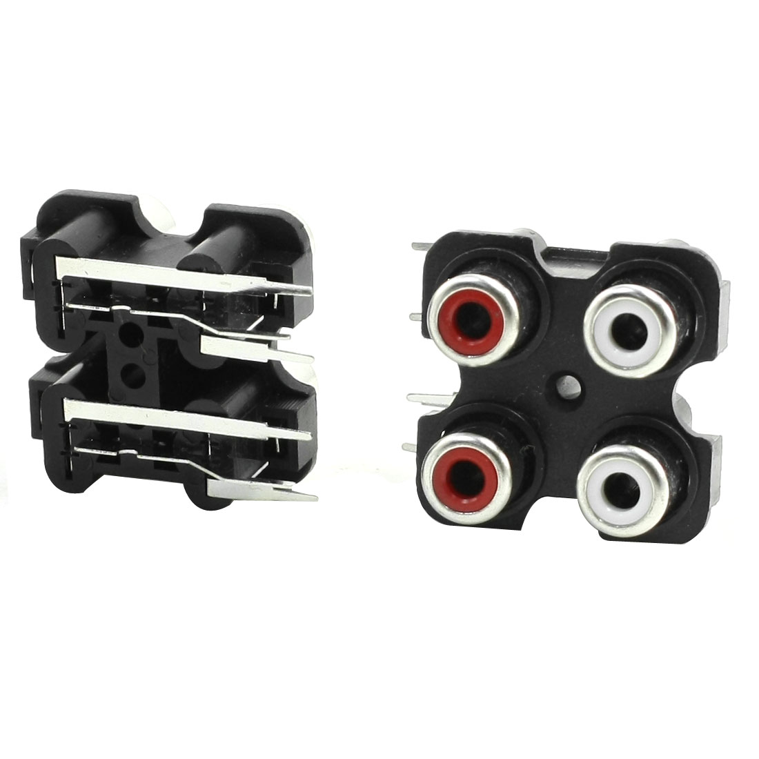 Side PCB Mount RCA-407 Audio Video 4 Female RCA AV Concentric Socket 2 ...