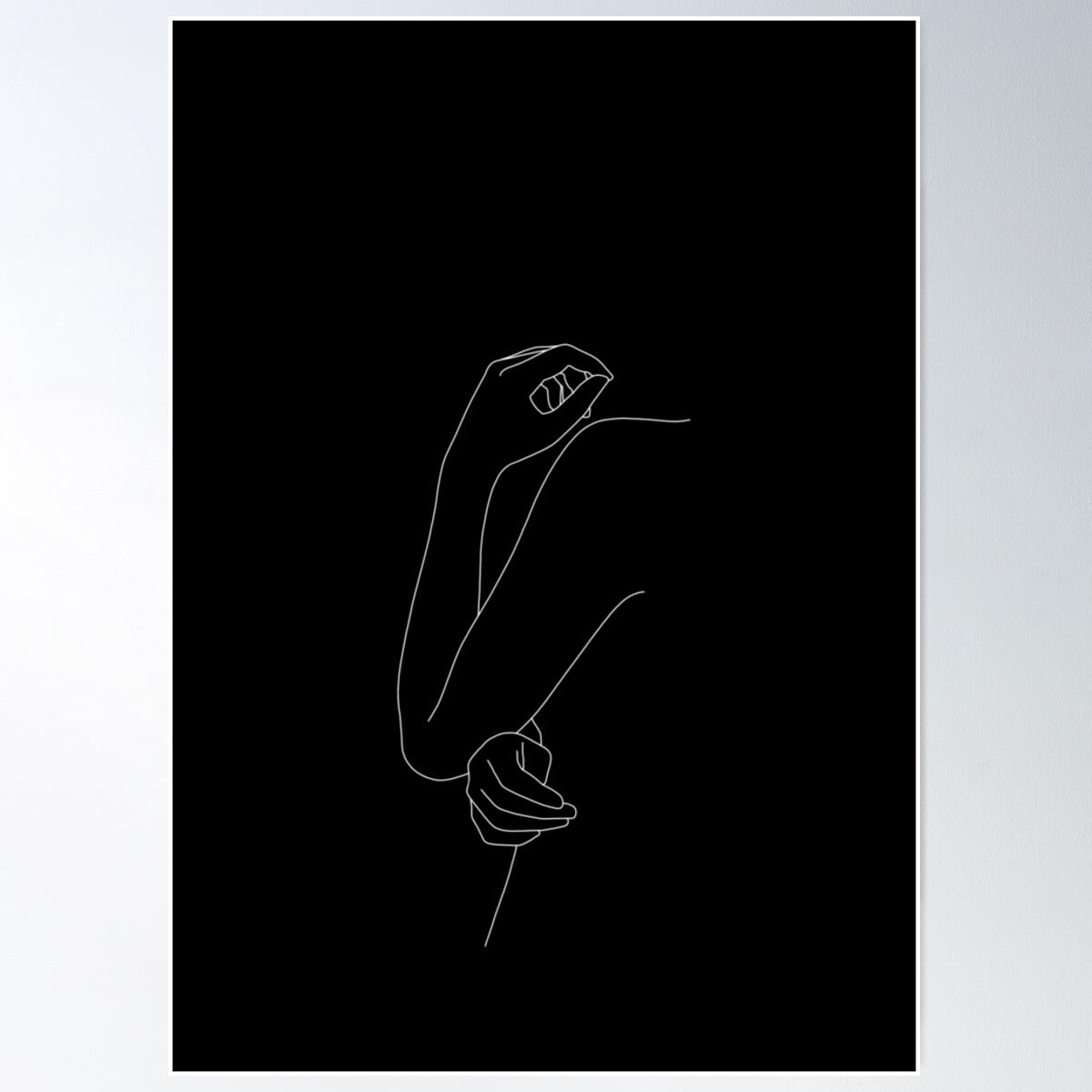 Side Pose Figure Illustration - Esme Poster Wall Art, Modern Wall Decor ...