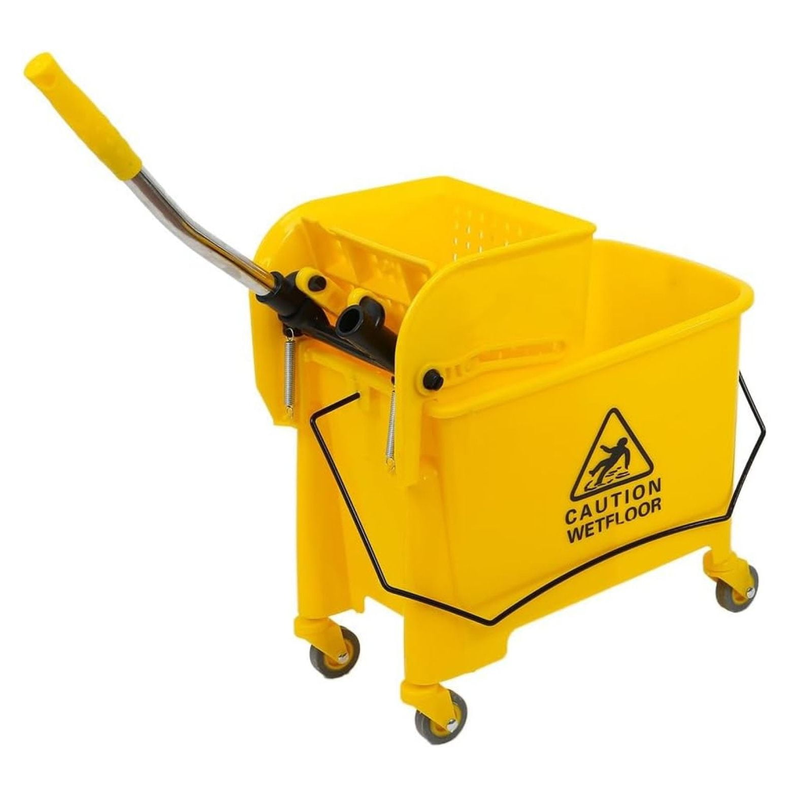 Side Press Wringer Combo Mop Bucket 20L Gallon, Mop Bucket with Wheels ...