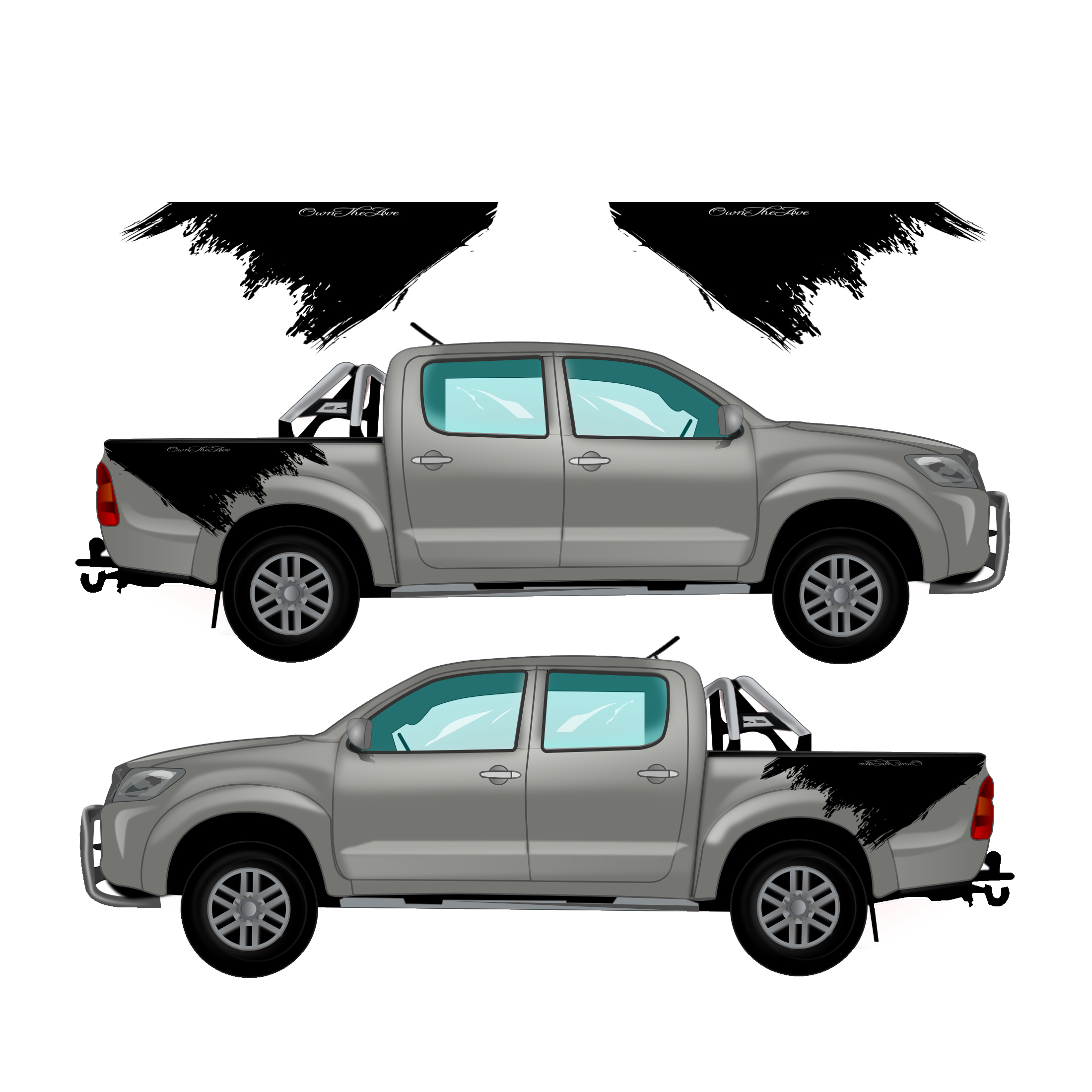 Side Racing Stripe Graphic Mud Splash Truck Bed 4x4 Vinyl Decal Sticker ...