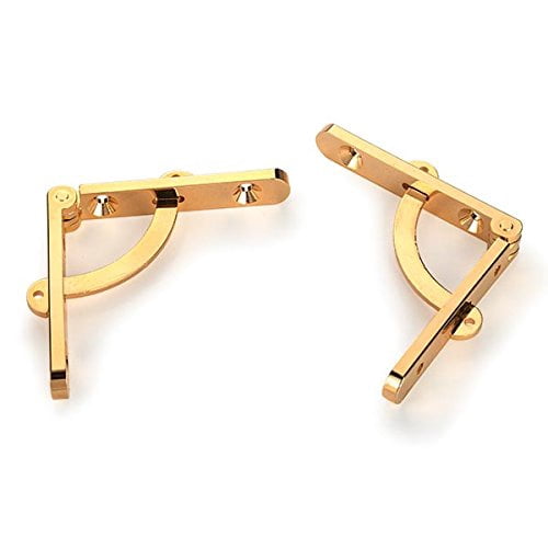 Side Rail Hinge with Stay, Solid Brass, Pair - Walmart.com