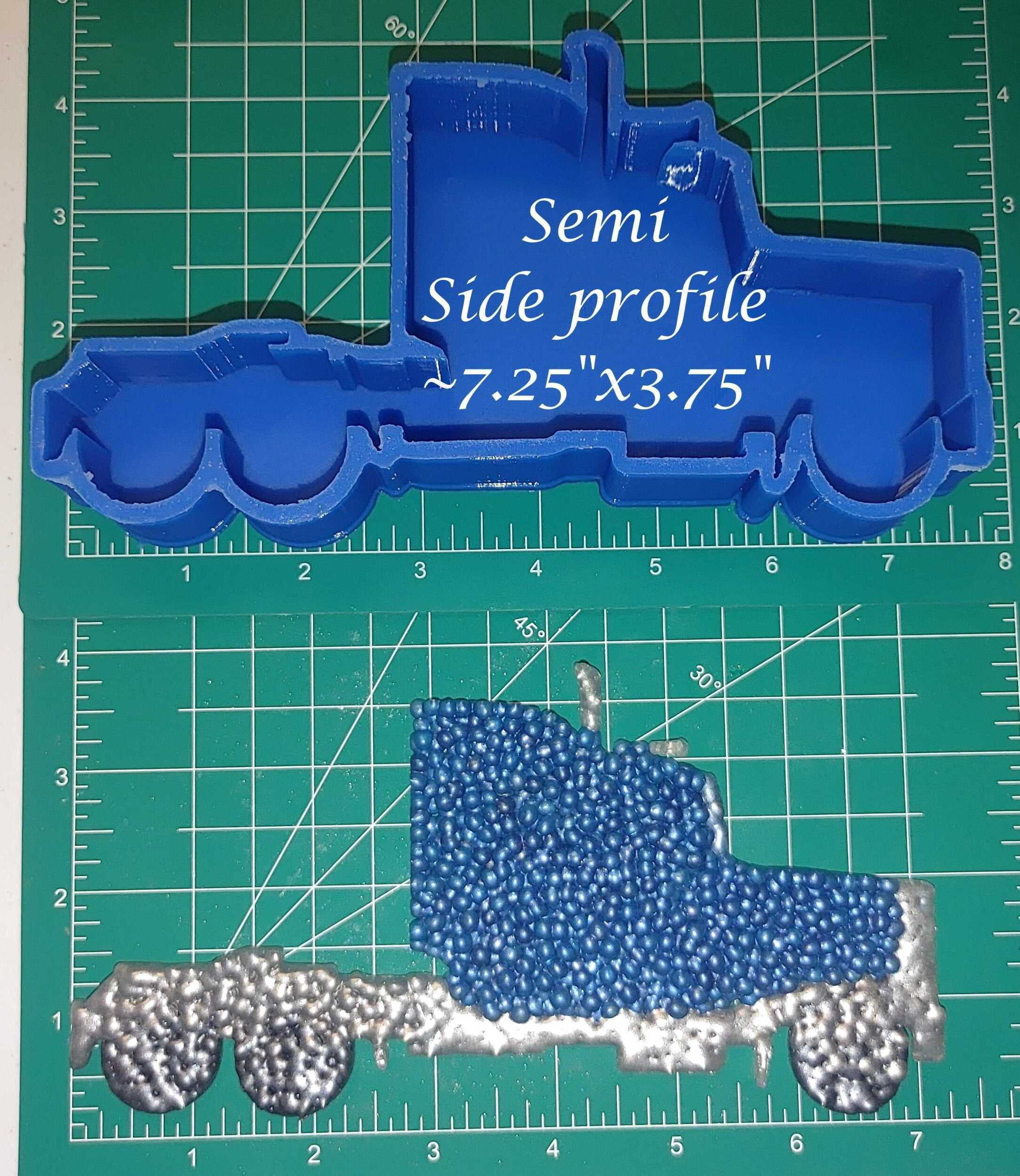 Side Semi - Double Cab - Silicone Freshie Mold - Walmart.com
