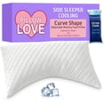 Side Sleeper Curved Comfort Adjustable Height Pillow. Ergonomic Curve ...