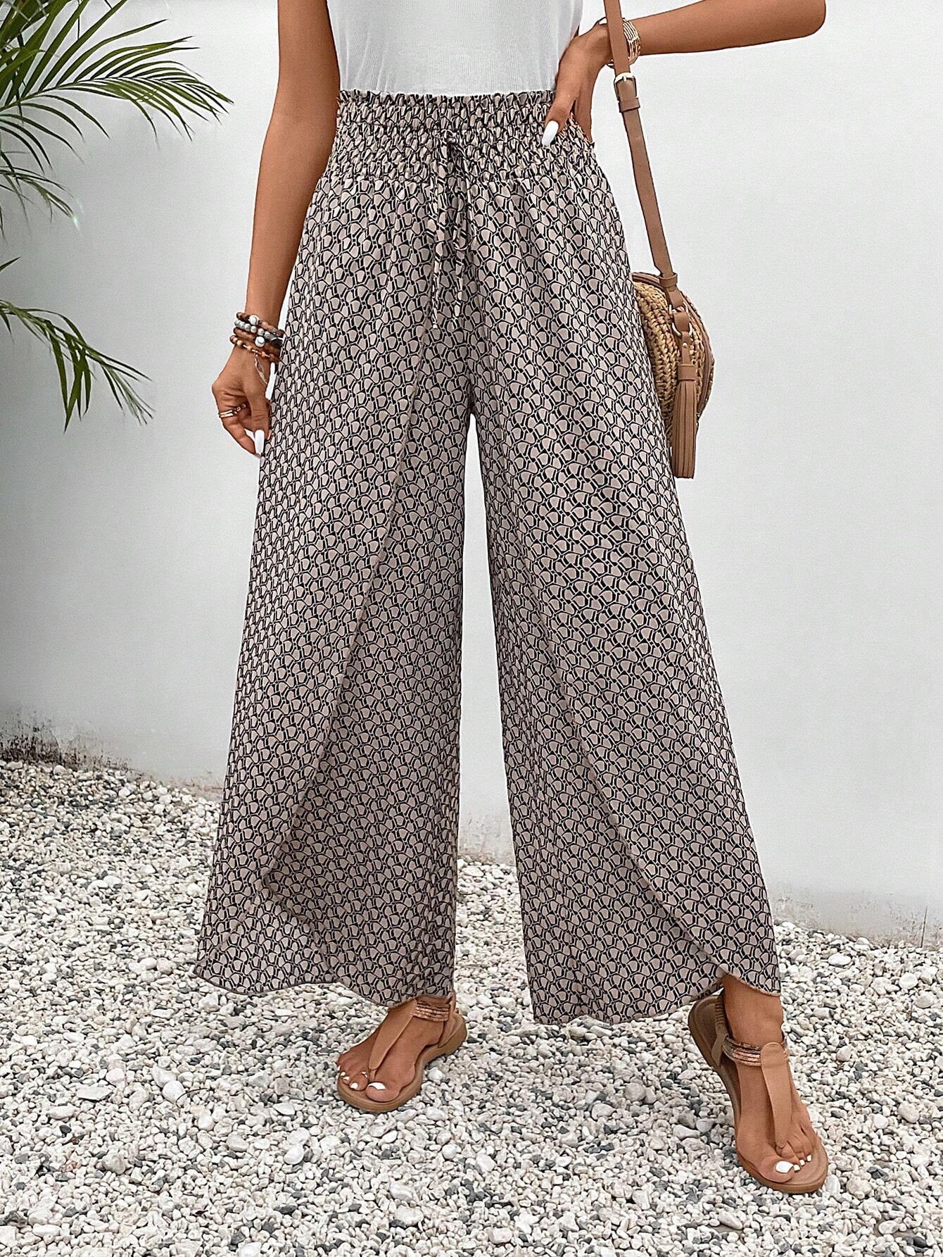 Side Slit Wide Leg Skirt Pants For Women Fashionable And Versatile ...