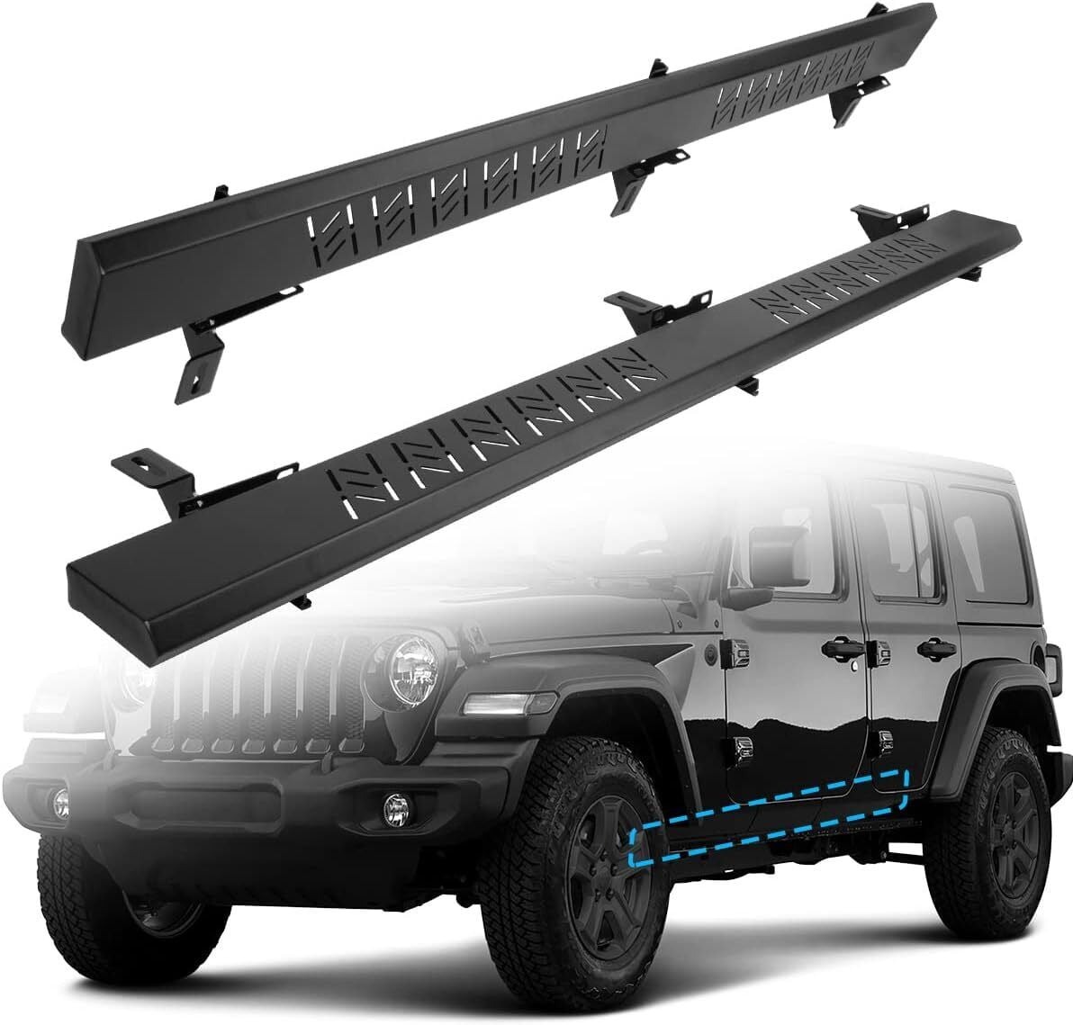 Side Steps Fit for 2019 2020 2021 2022 2023 2019-2023 Jeep Gladiator JT ...