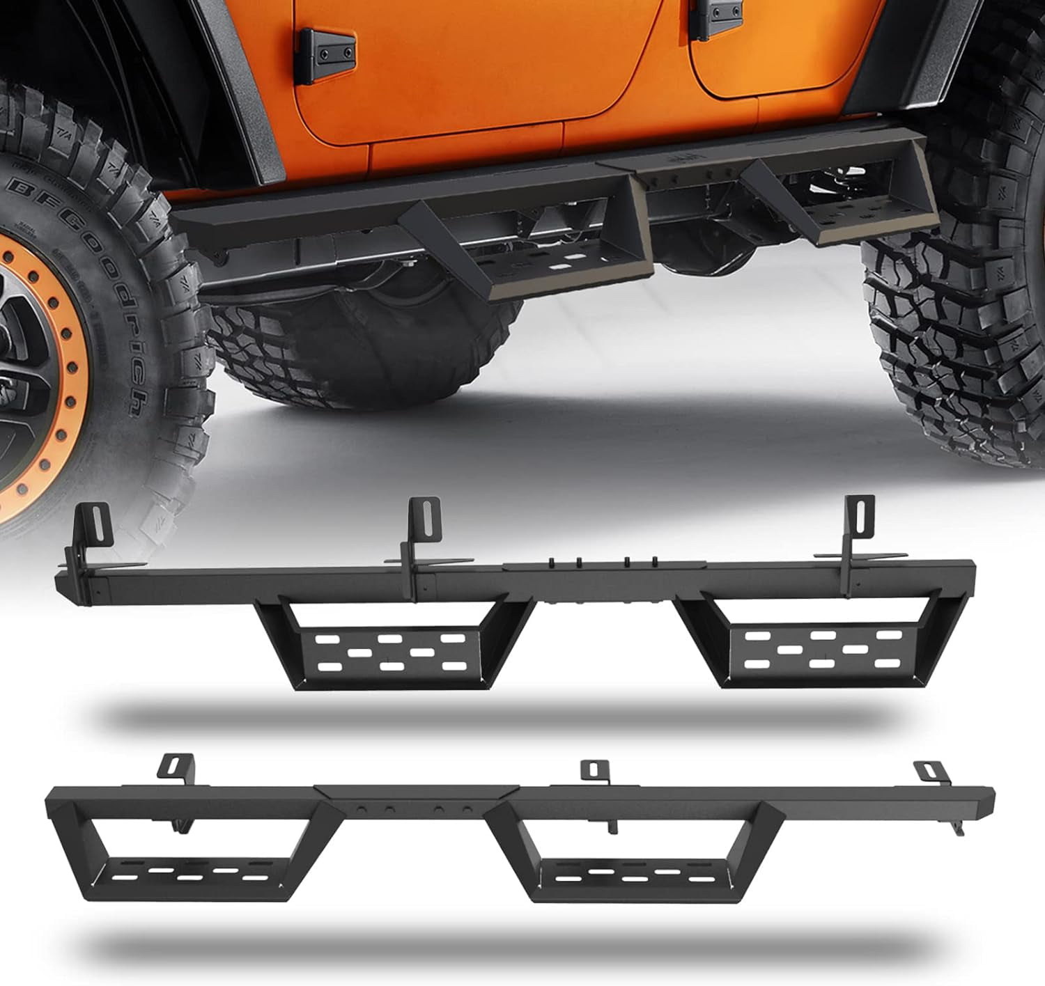 Side Steps Running Board Compatible for 2007-2018 Jeep Wrangler JK JKU ...