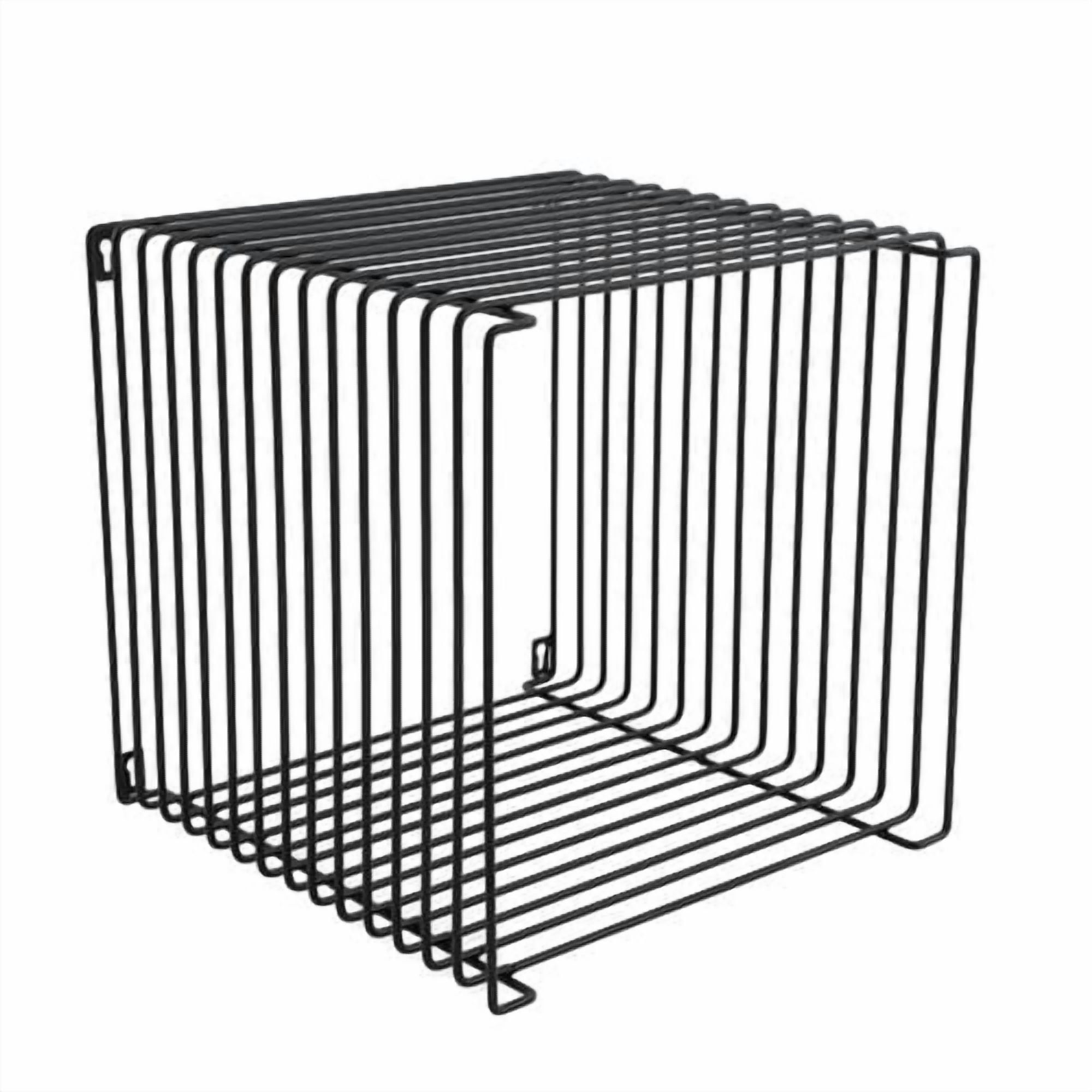 Side Table 13.78" Modern Cube End Table with 2-Tier Storage 331lbs Load ...