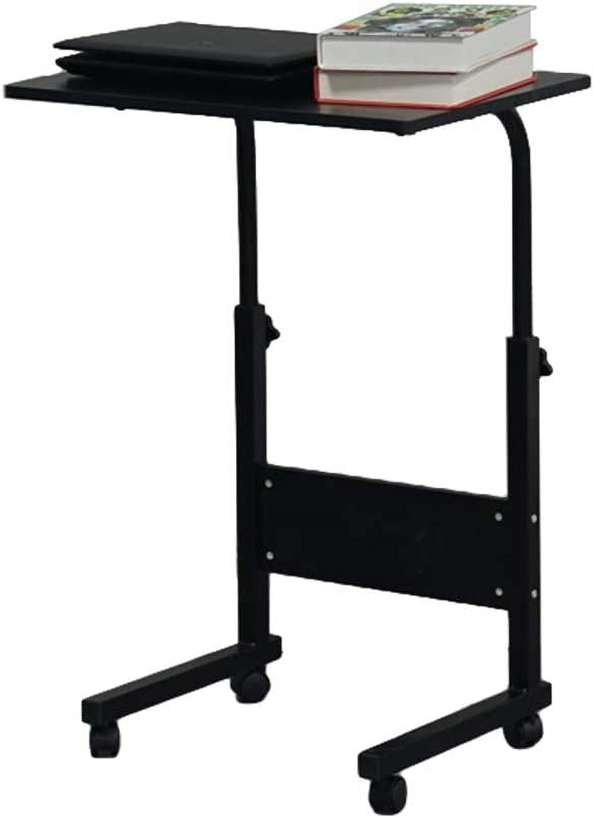 Side Table 23.62 Inch Computer Desk with Wheels Height Adjustable ...