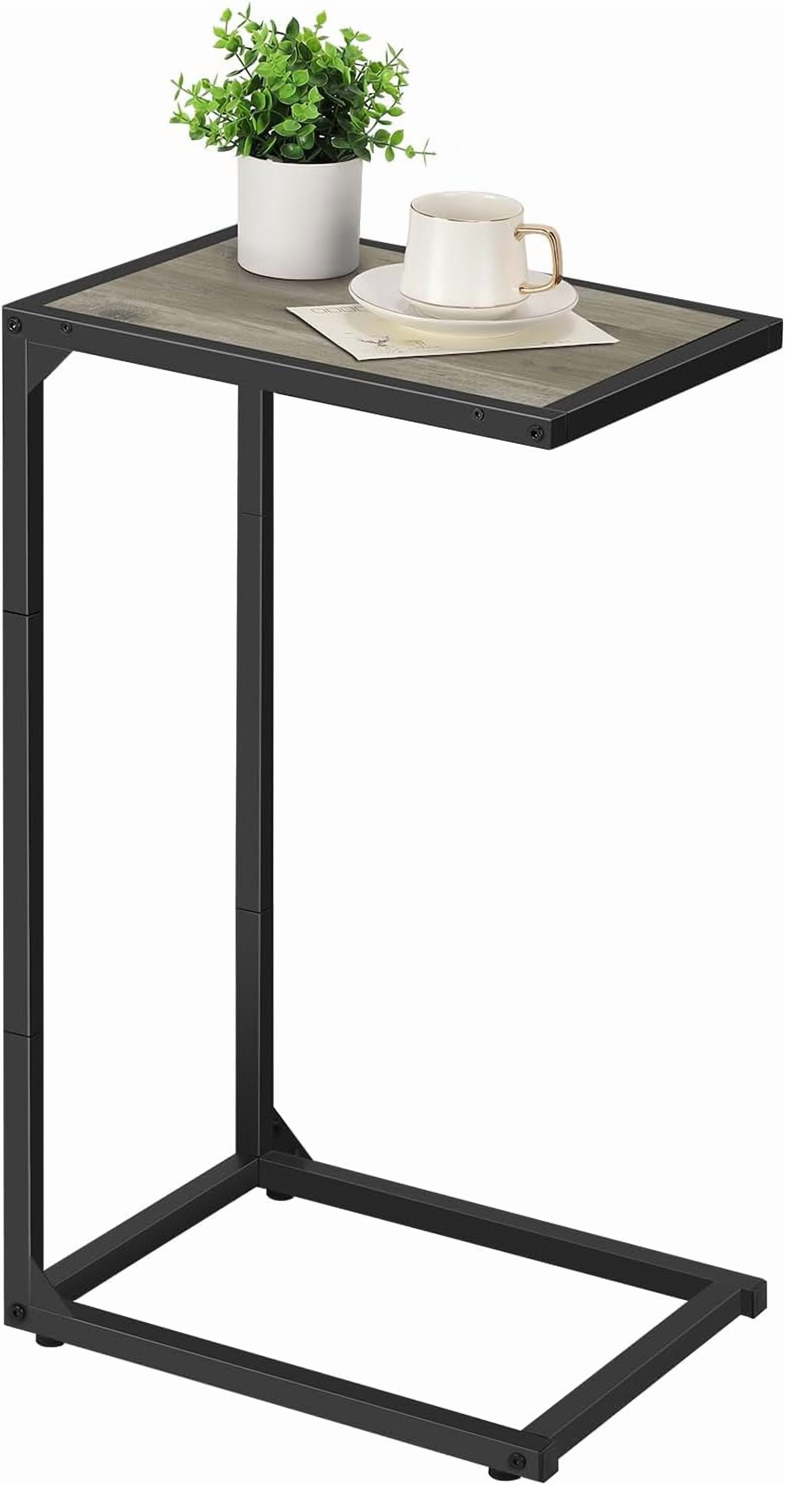 Side Table/C Shaped End Table for Couch & Bed, Living Room Sofa Table ...