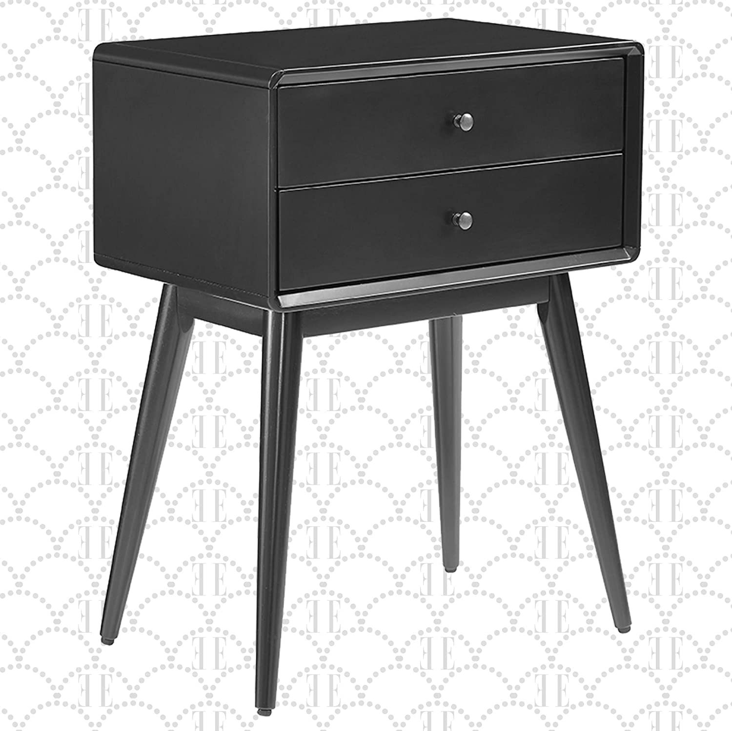 Side Table, Mid-Century Modern Nightstand or Living Room Accent with ...