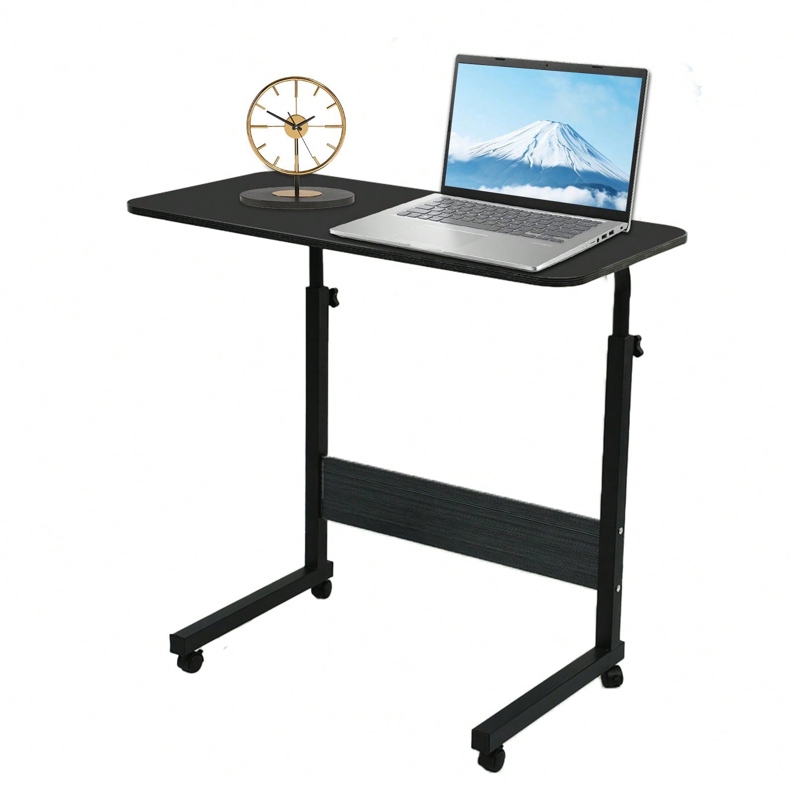 Side Table Mobile Standing Desk Adjustable Height Portable Laptop Table ...