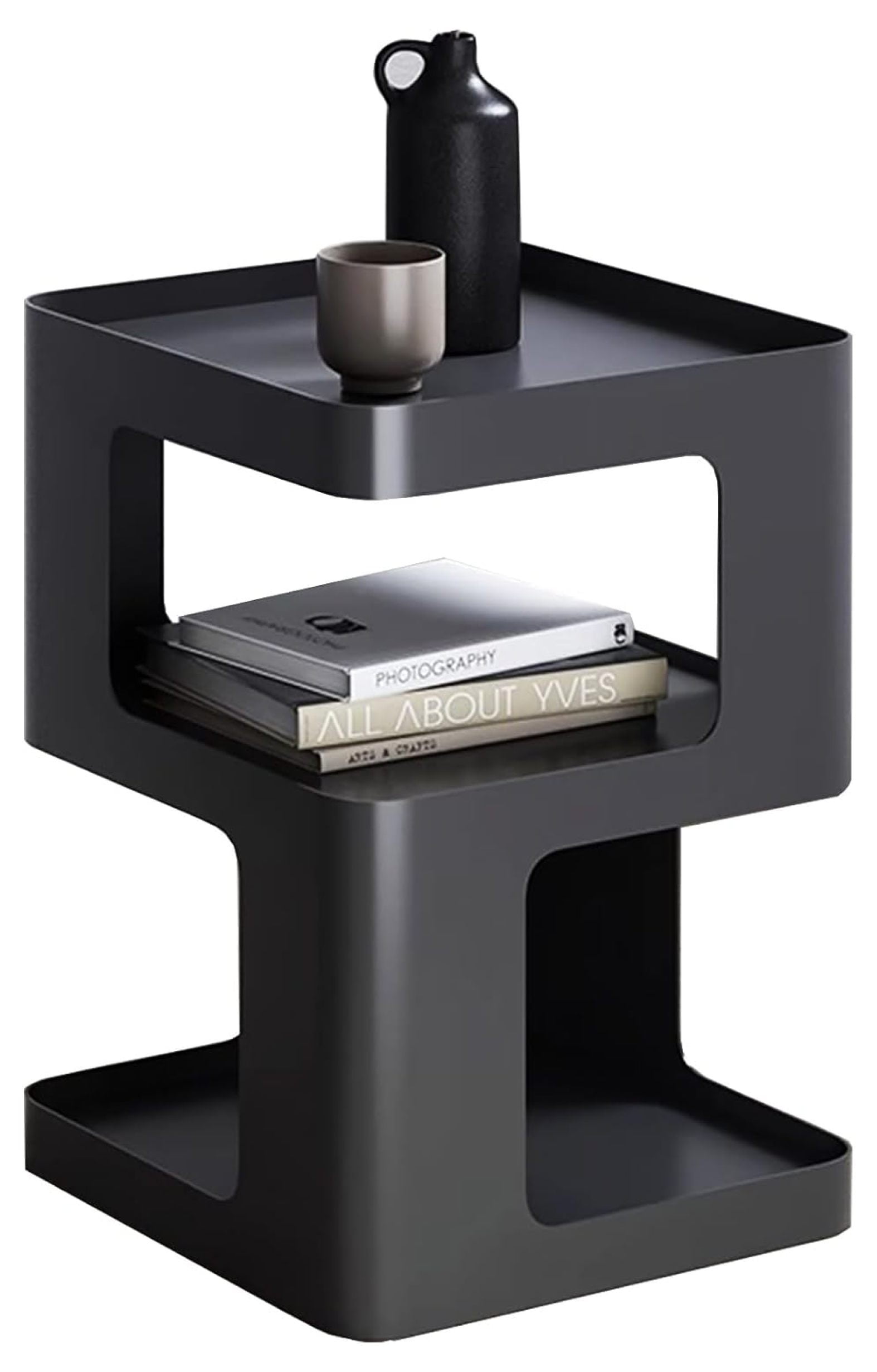 Side Table,Modern end Table,Black Metal nightstand,Bedside Tables ...