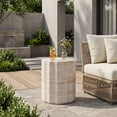 Side Table, Outdoor Indoor Lightweight Concrete Table for Patio Balcony ...
