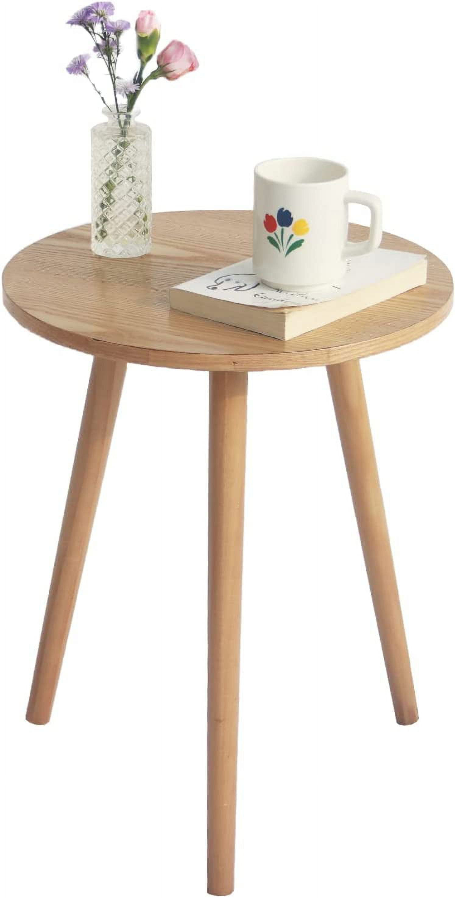 Side Table Round, Small Accent Table Nightstand Modern End Table for ...