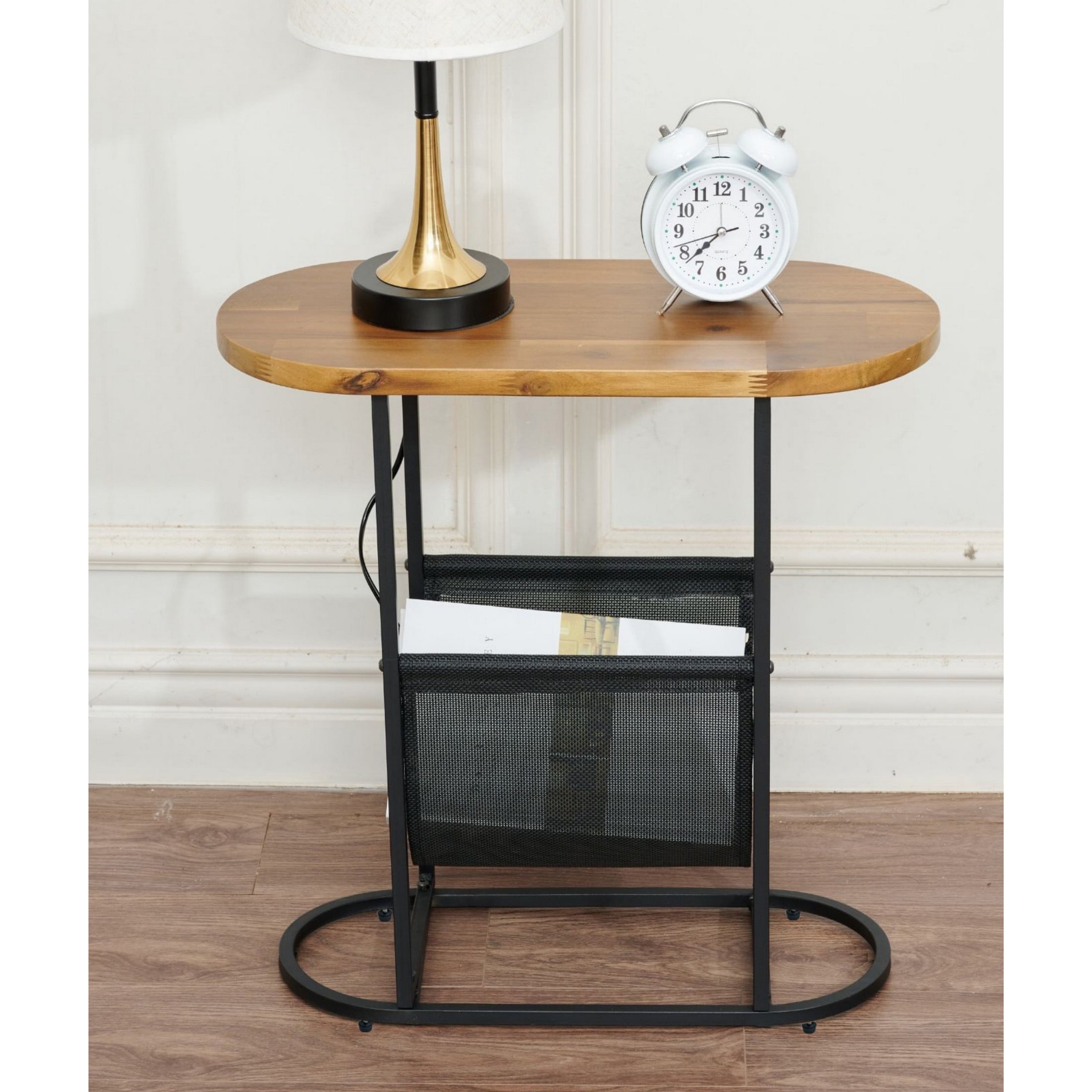Side Table, SEGMART Oval End Table, Small Coffee Table, Bedside Table ...