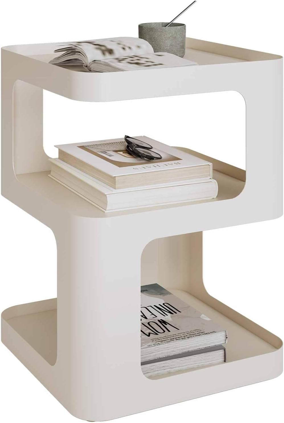 Side Table, Small End Table, Modern Nightstand, Accent Bedside Table, 3 ...