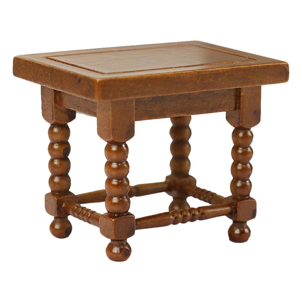Side Table Tables Miniture House Furniture Doll Accessory Maroon Stool ...