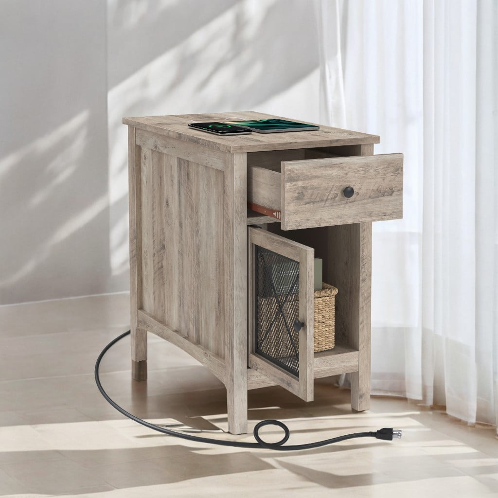 Side Table With Charging Station End Table Side Table Livingroom End ...