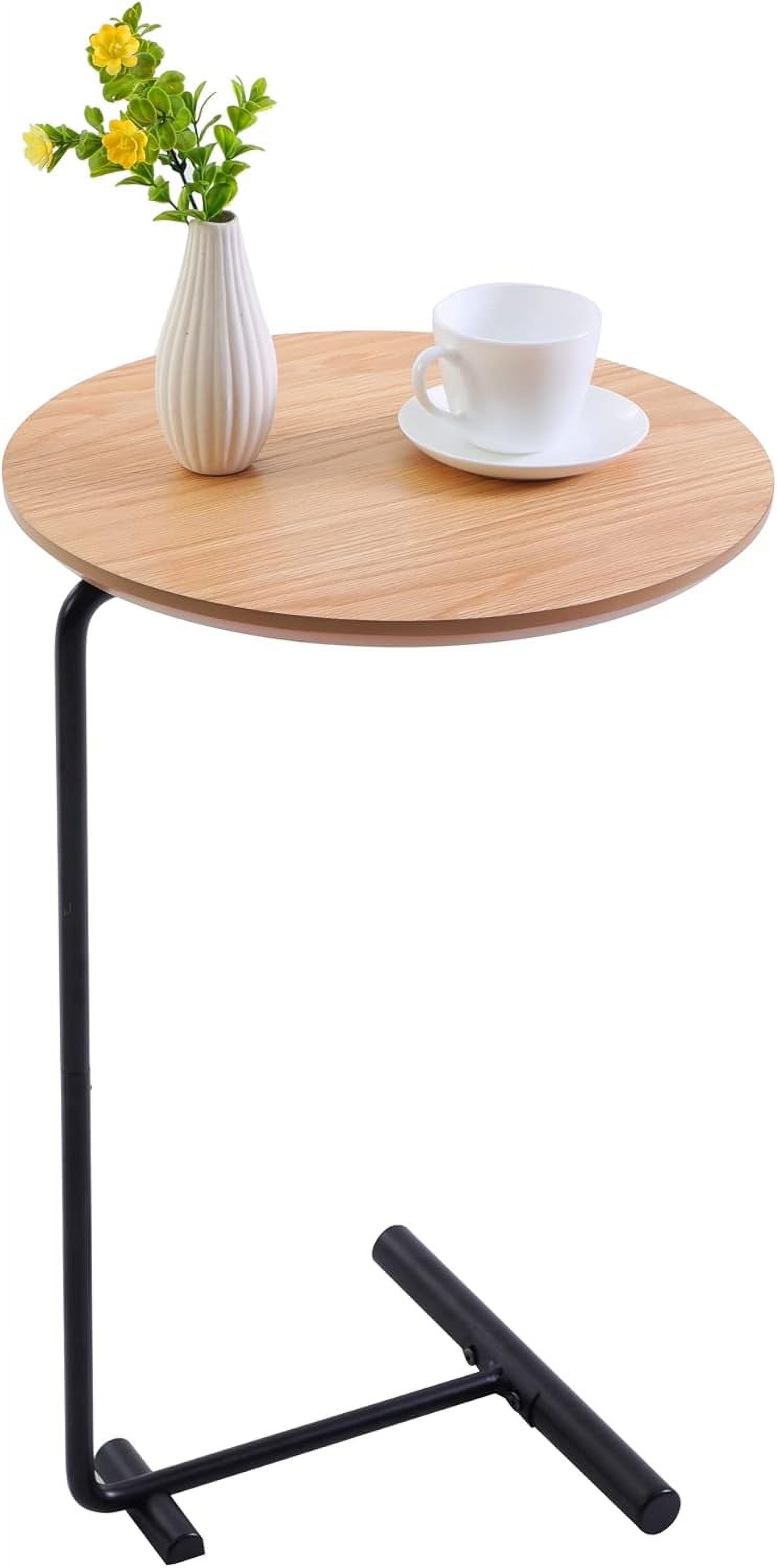 Side Table for Couch,C Shaped End Table Slide Under Sofa for Living ...