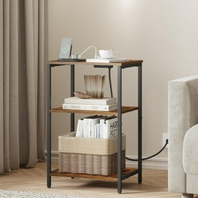 DecorTech Round End Table with Bluetooth Speaker and USB Charging Port ...