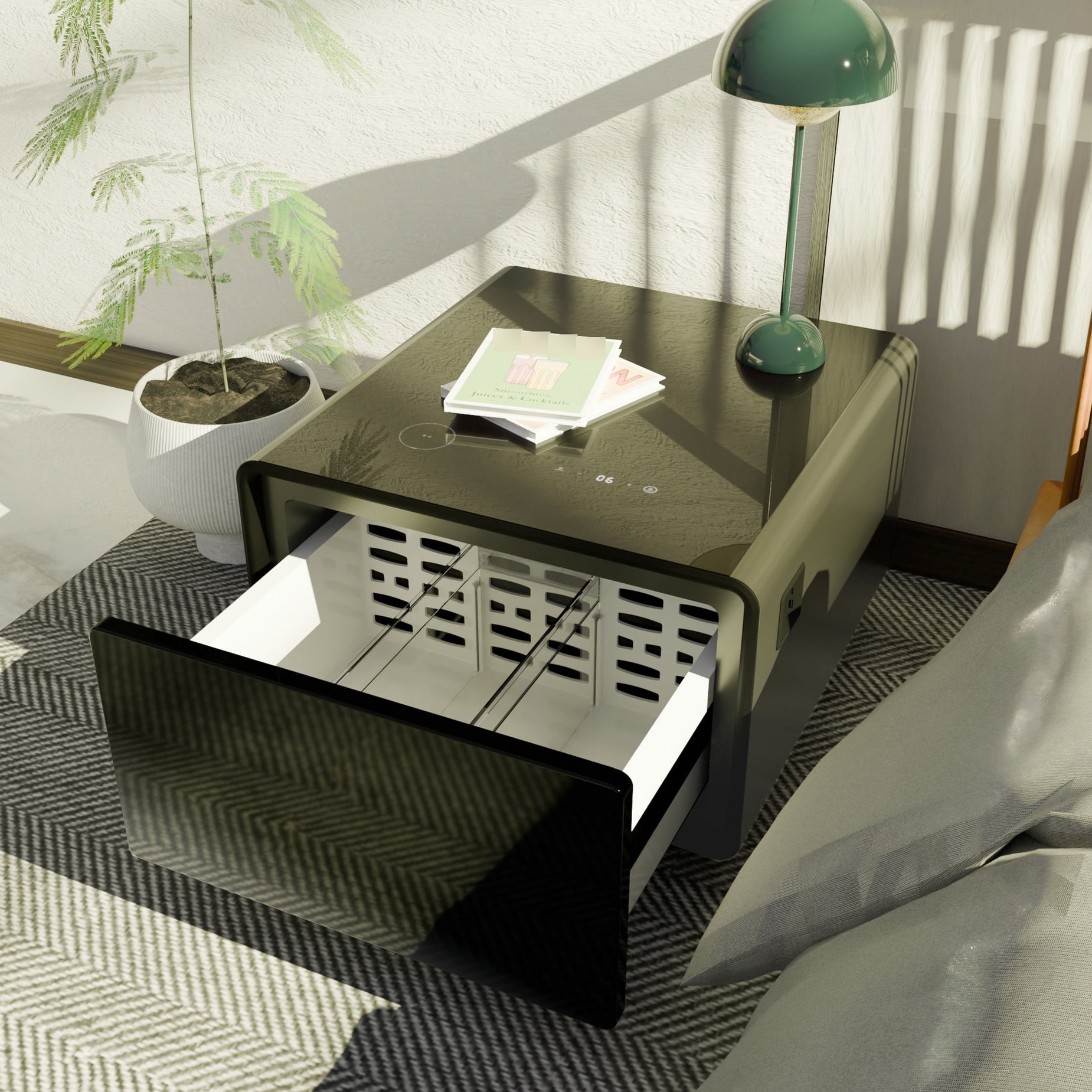 Side Table with Cooling Drawer+Removable Door Seal Design”-“Long-Term ...