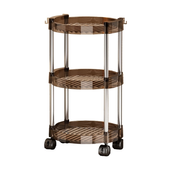 Side Tables Living Room, 3-Tier Modern End Table with Wheels, Small ...