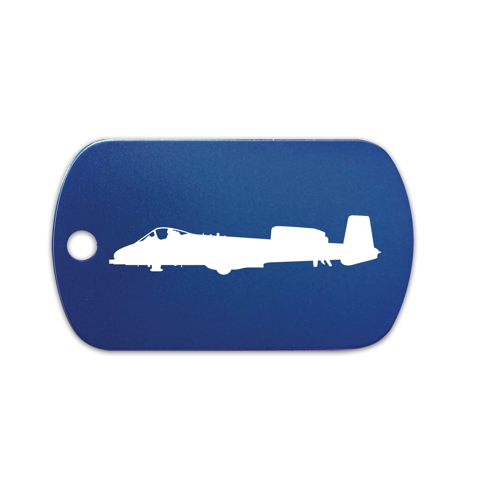 Side View A-10 Thunderbolt Ii GI Dog Tag Aluminum Keychain a10 - Blue ...