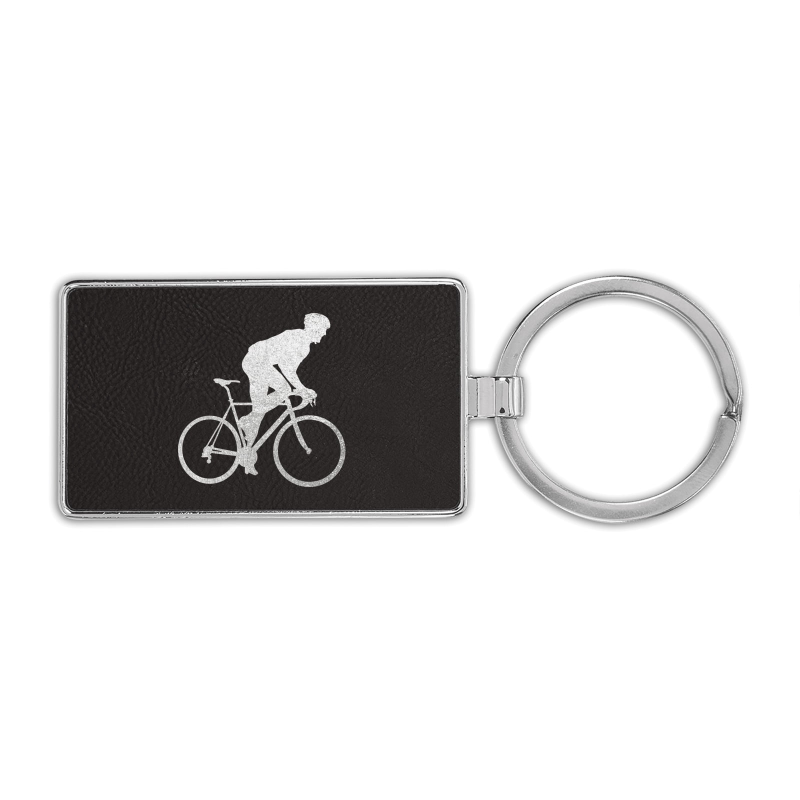 Side View Cycling Premium Leatherette Keychain road bike triathlon ...