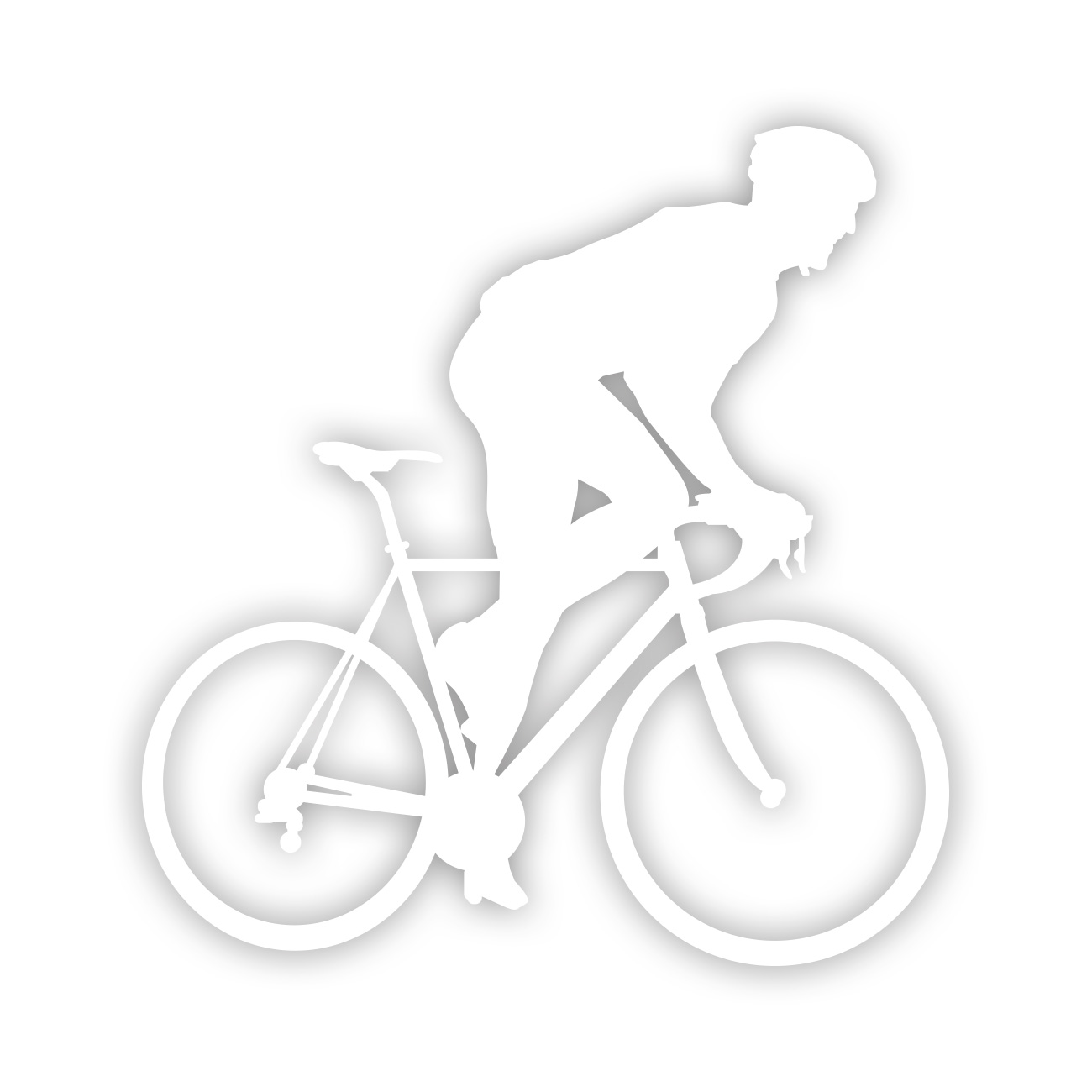 Side View Cycling Sticker Decal Die Cut - Self Adhesive Vinyl ...