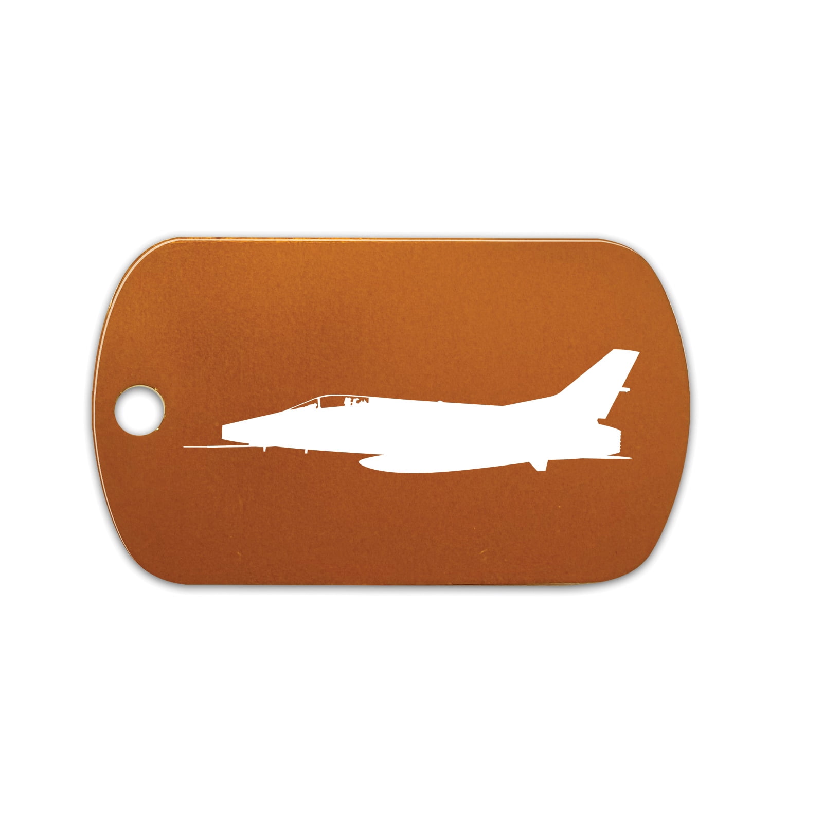 Side View F-100 Super Sabre GI Dog Tag Aluminum Keychain f100 - Orange ...