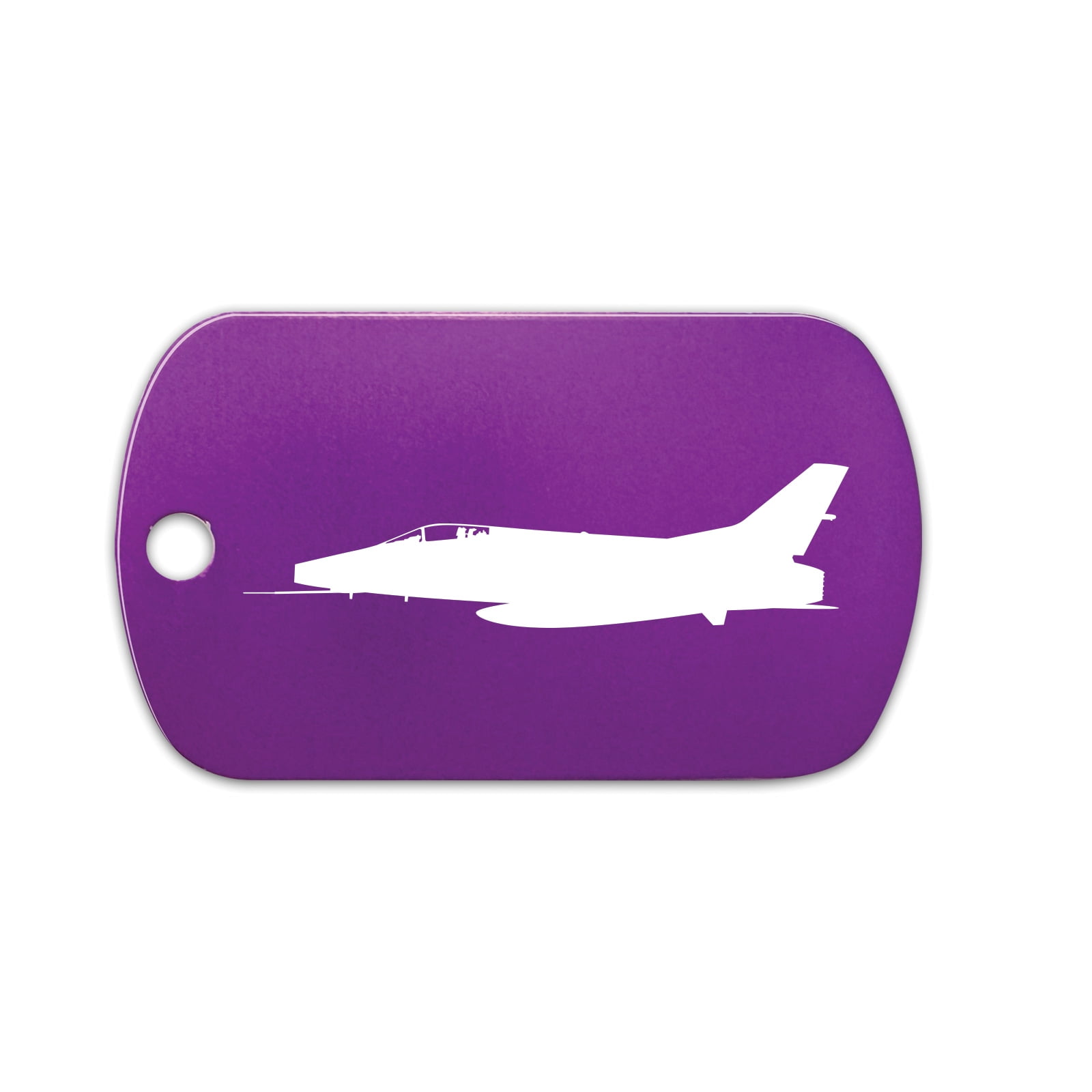 Side View F-100 Super Sabre GI Dog Tag Aluminum Keychain f100 - Purple ...