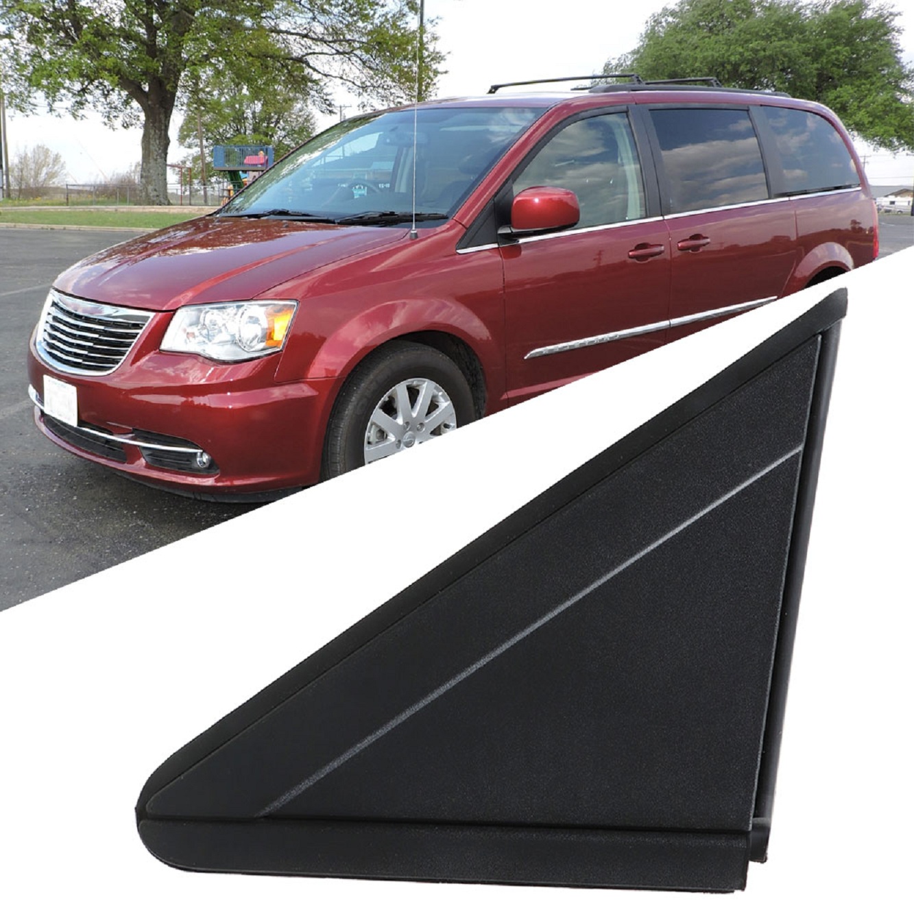 Side View Mirror Triangle Molding Trim 1AN68RXFAB Fits for Dodge Grand ...