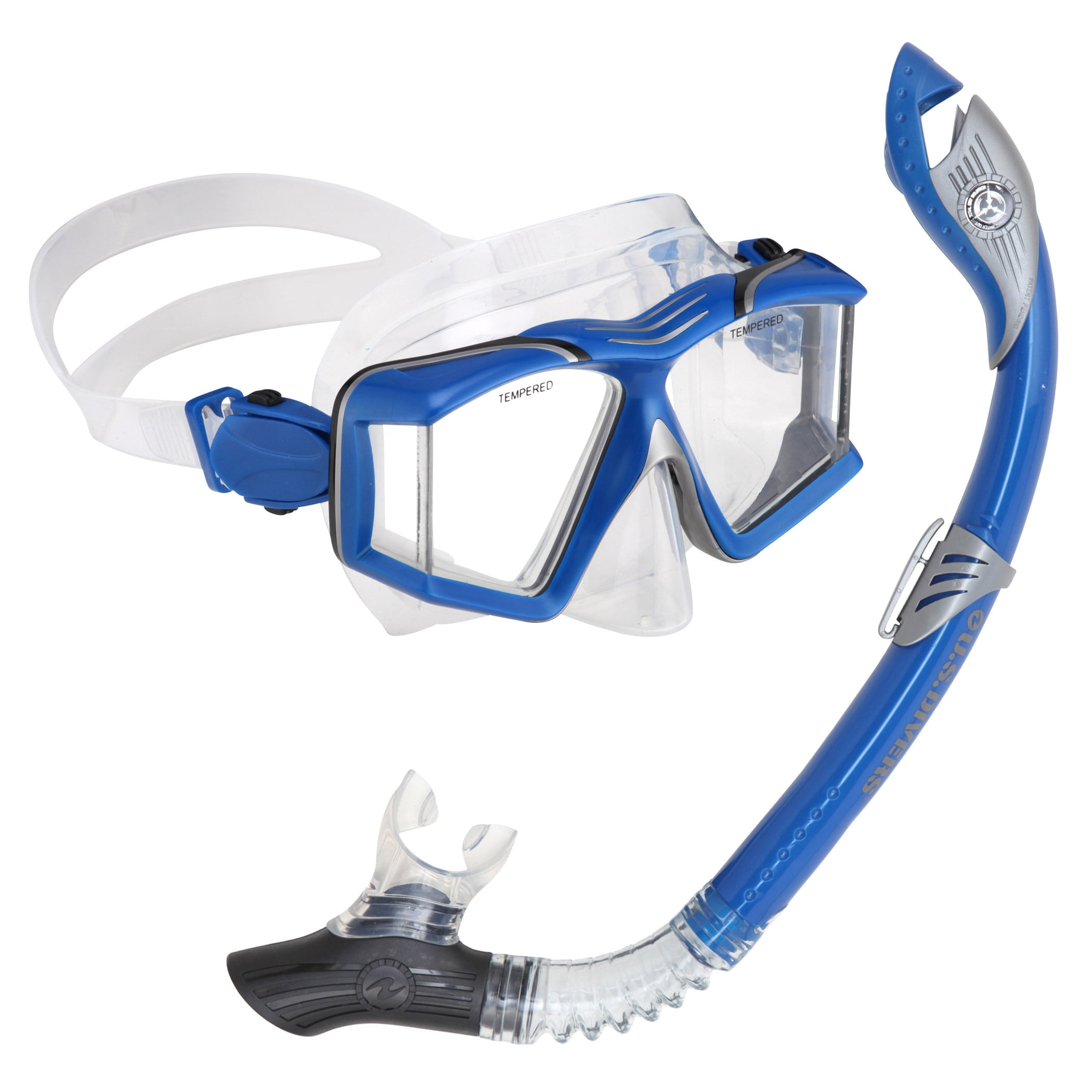 US Divers 241620 SideveiwParadiseLXSnorkelSetBL - Walmart.com