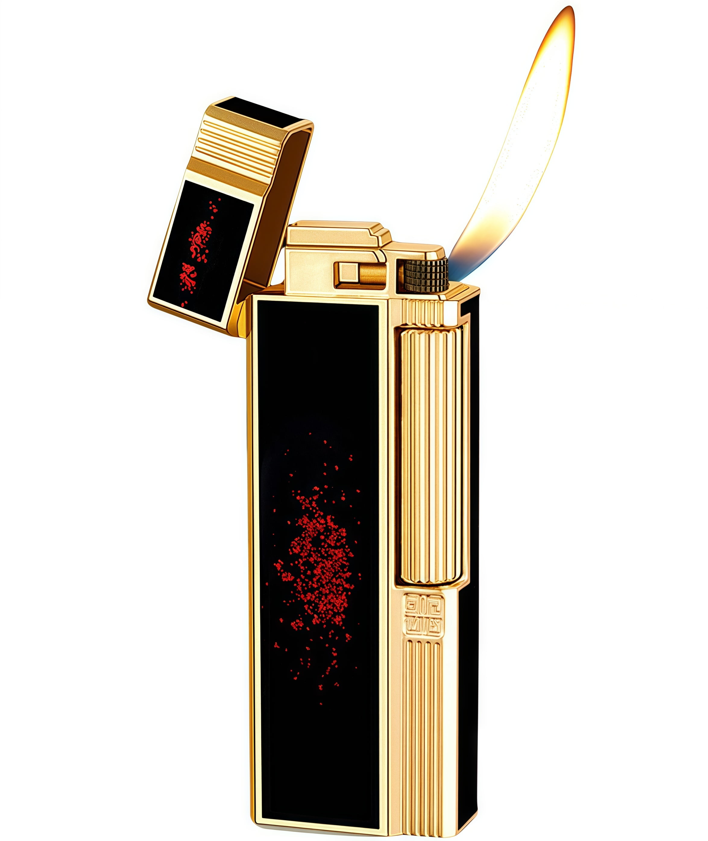 Side Wheel Trench Lighter Refillable Butane Soft Fire Flip Lighters ...