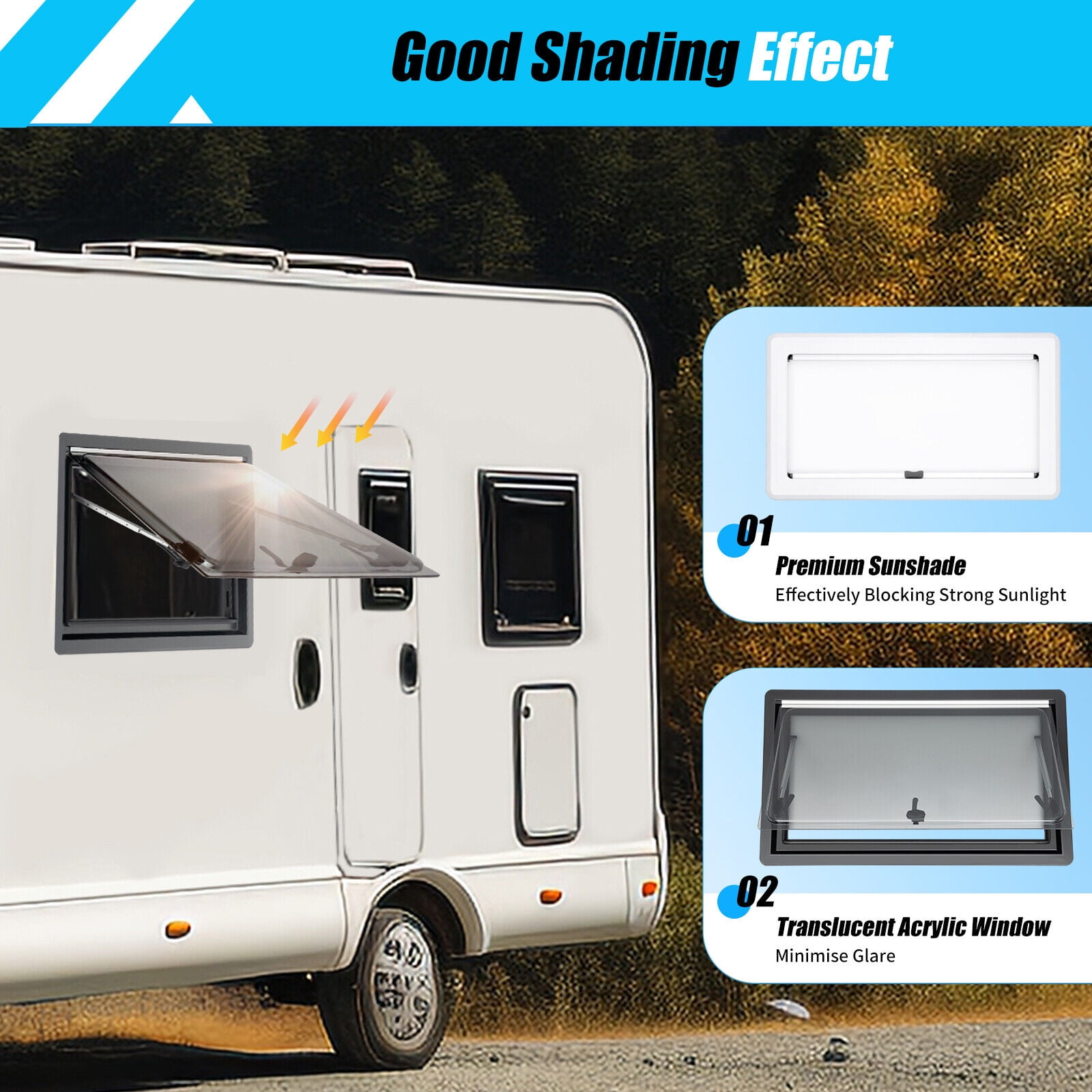 Side Window Motorhome Window RV Folding Window External Push for ...