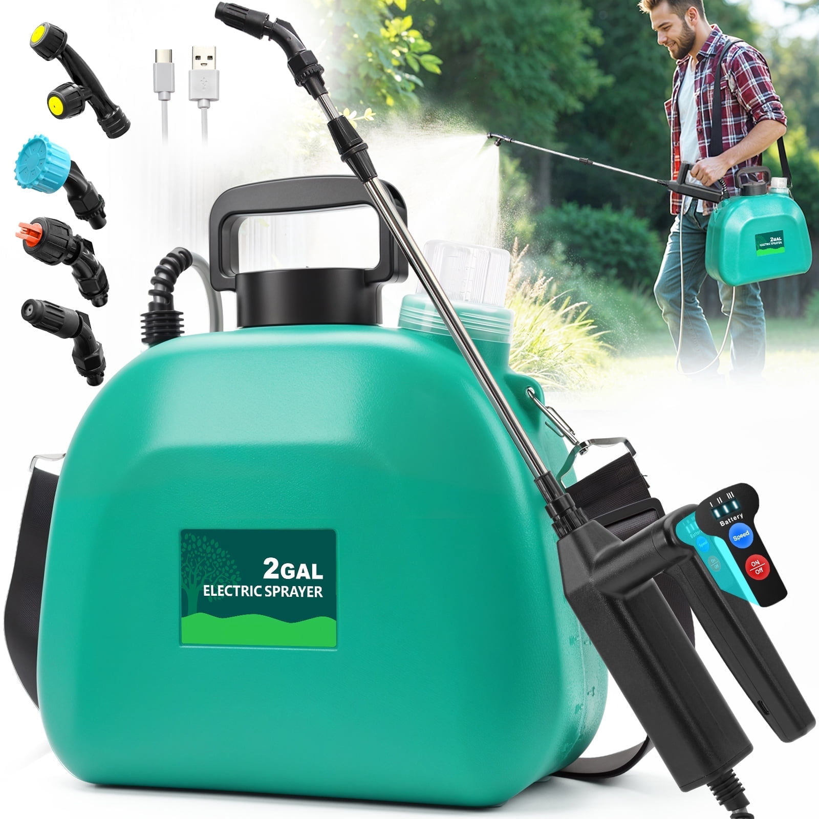 SideKing 2 Gallon Battery Powered Garden Sprayer – 2025 Updated ...