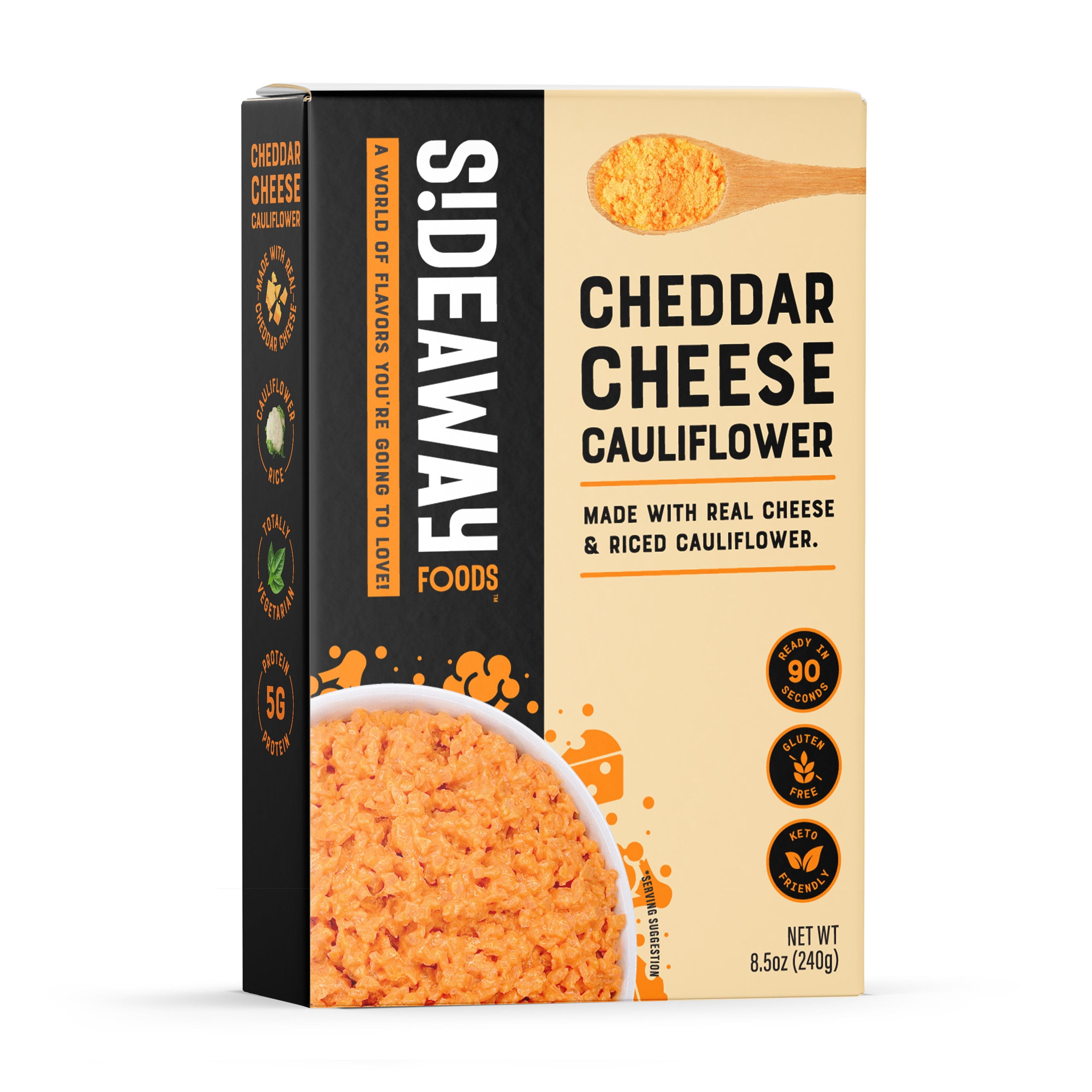 Sideway Foods: Cheddar Riced Cauliflower Entree, 8.5 oz Pouch - Ready ...